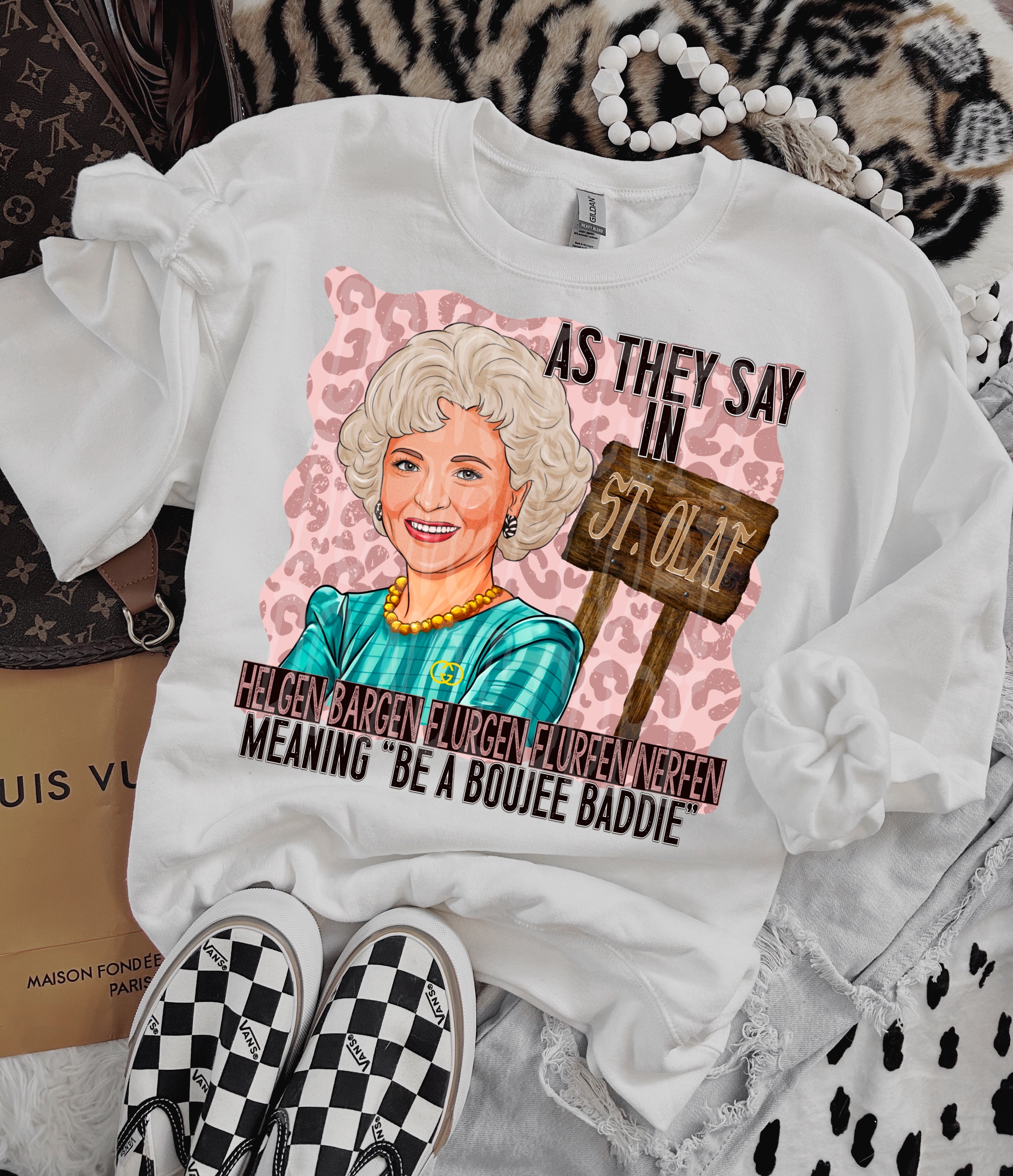 Be A Boujee Baddie TRANSFER DDVA GOLDEN BABES COLLAB – Sassy Sublimation & Screen Prints