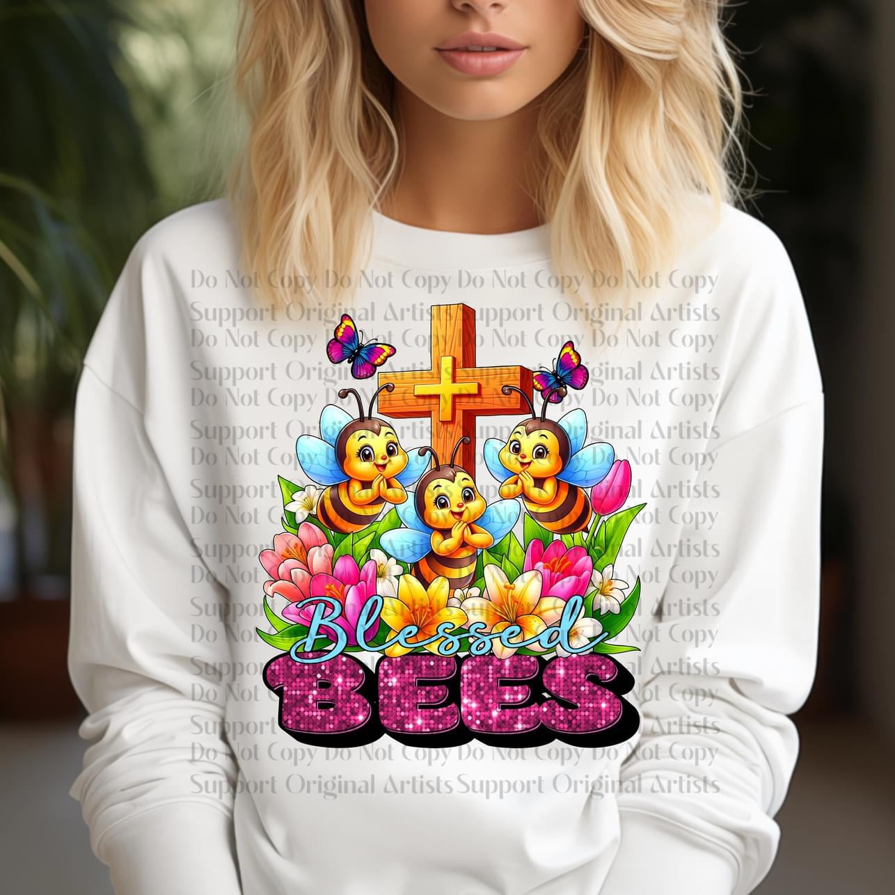 Blessed Bees TRANSFER – Sassy Sublimation & Screen Prints