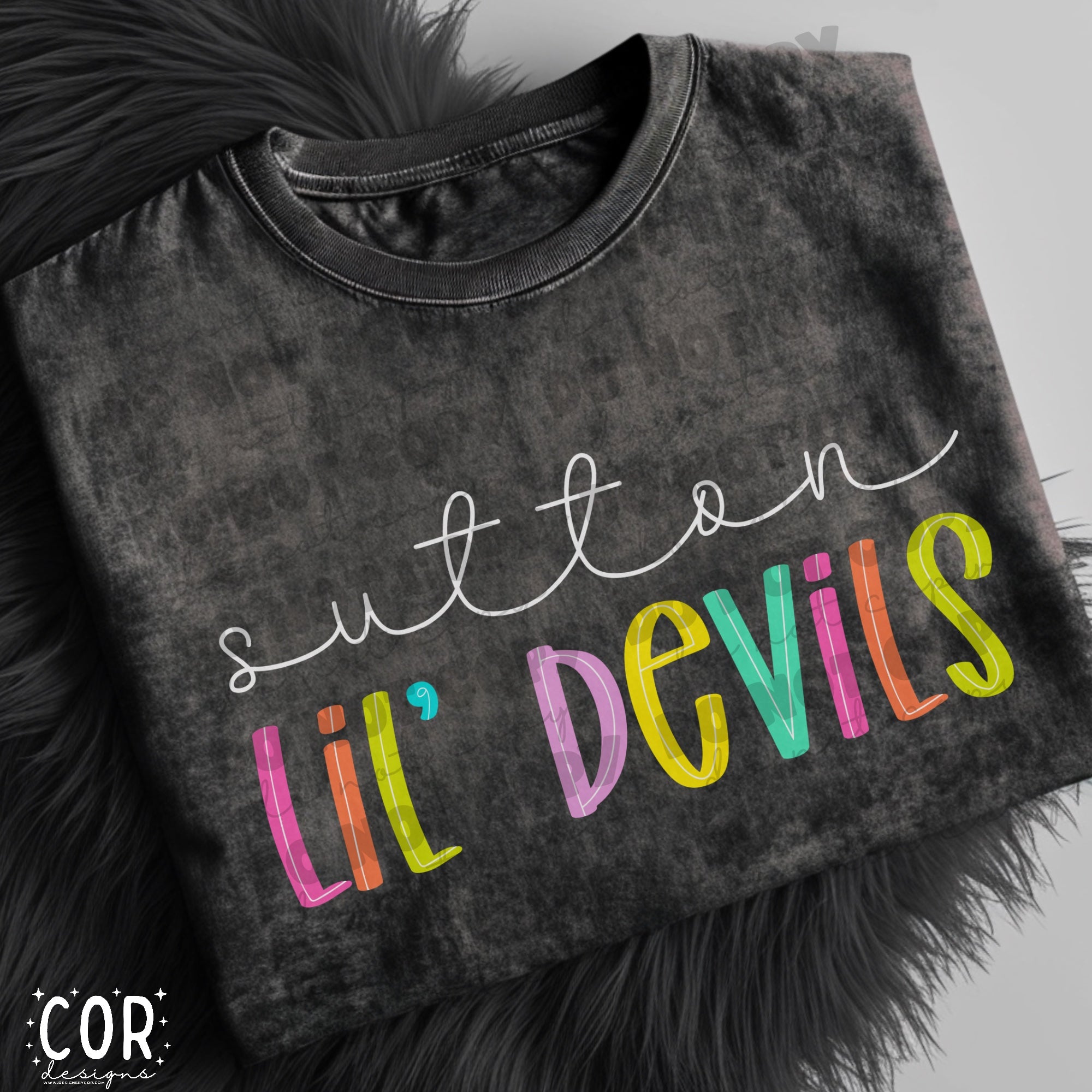 Neon Bright Line Lil’ Devils DROPDOWN TRANSFER COR – Sassy Sublimation & Screen Prints