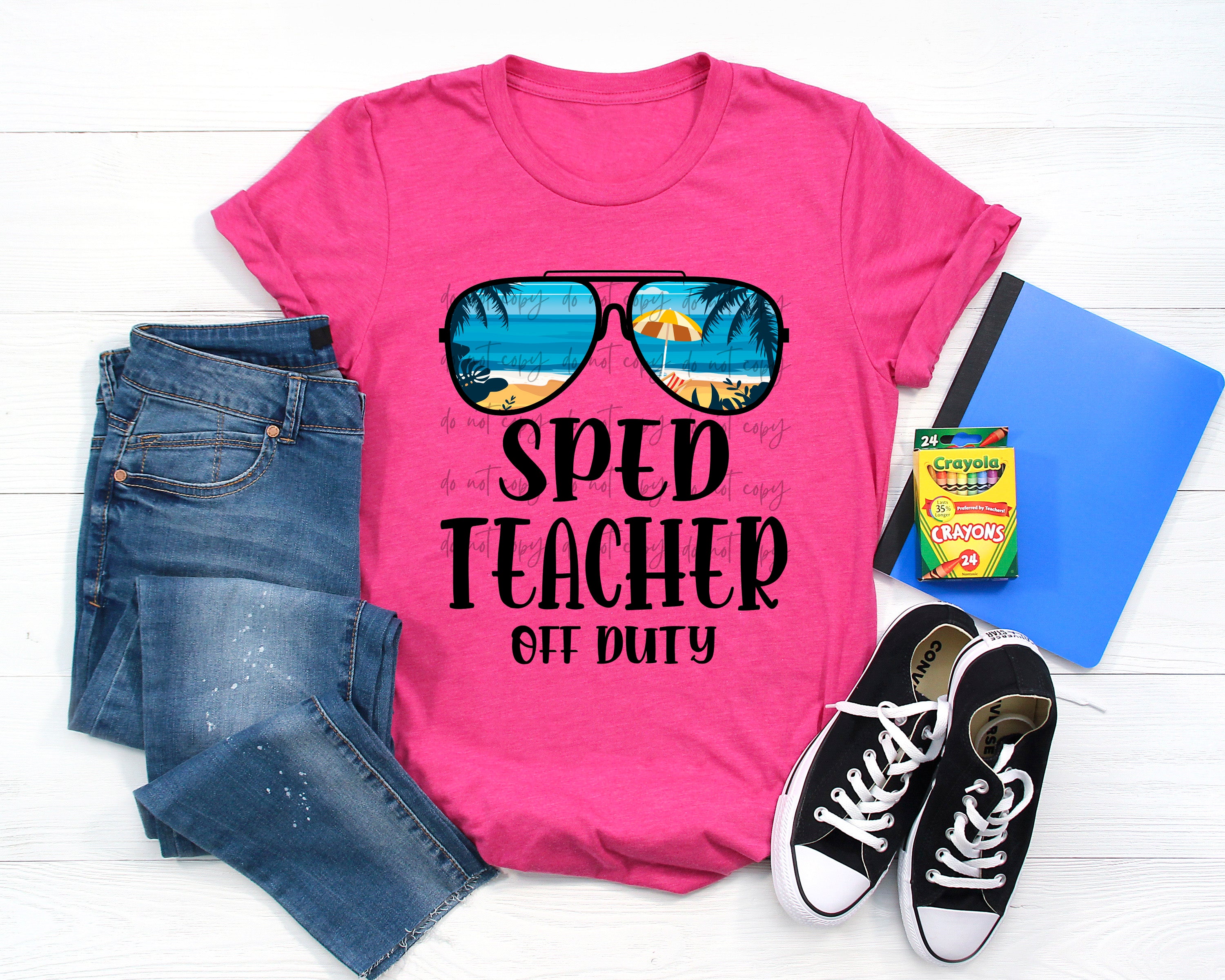 Sped Teacher Off Duty Beach TRANSFER – Sassy Sublimation & Screen Prints