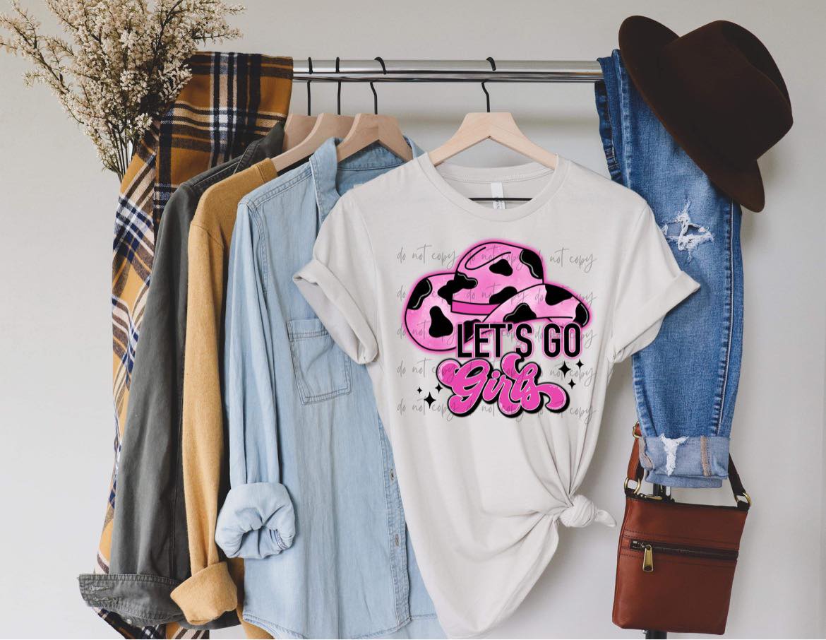 Let's Go Girls Neon Pink TRANSFER – Sassy Sublimation & Screen Prints