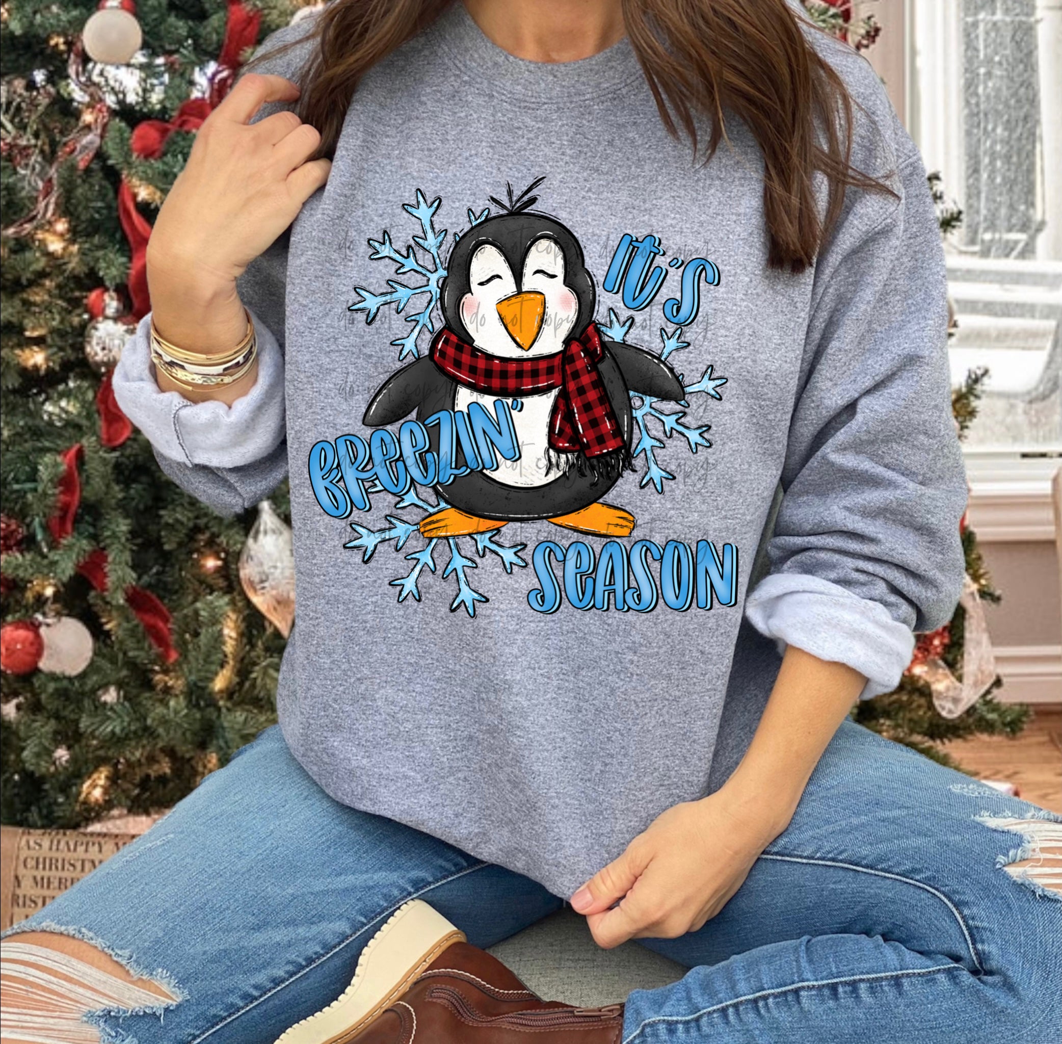 It’s Freezin Season Penguin TRANSFER – Sassy Sublimation & Screen Prints