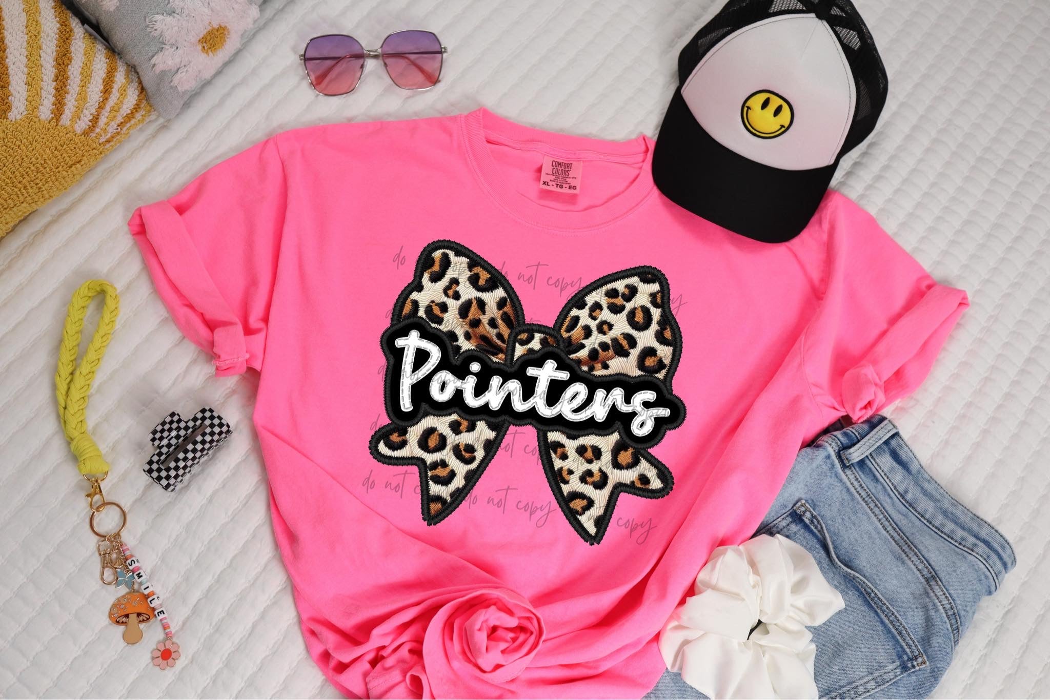 Pointers Leopard Bow Mascot TRANSFER – Sassy Sublimation & Screen Prints