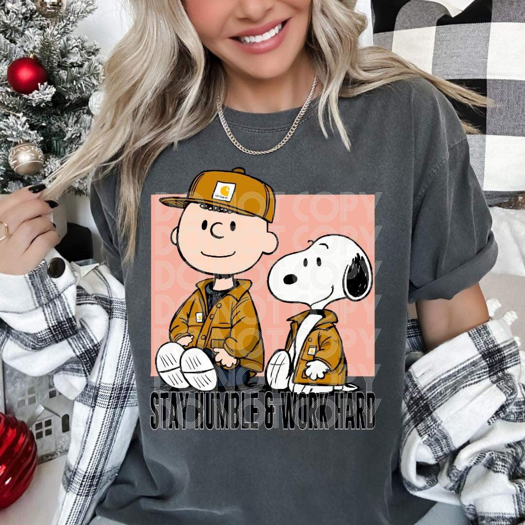 Stay Humble And Work Hard Char_ie Br_wn TRANSFER – Sassy Sublimation ...