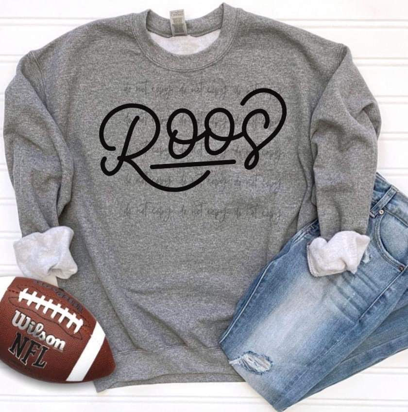 Hand Lettered Roos TRANSFER – Sassy Sublimation & Screen Prints