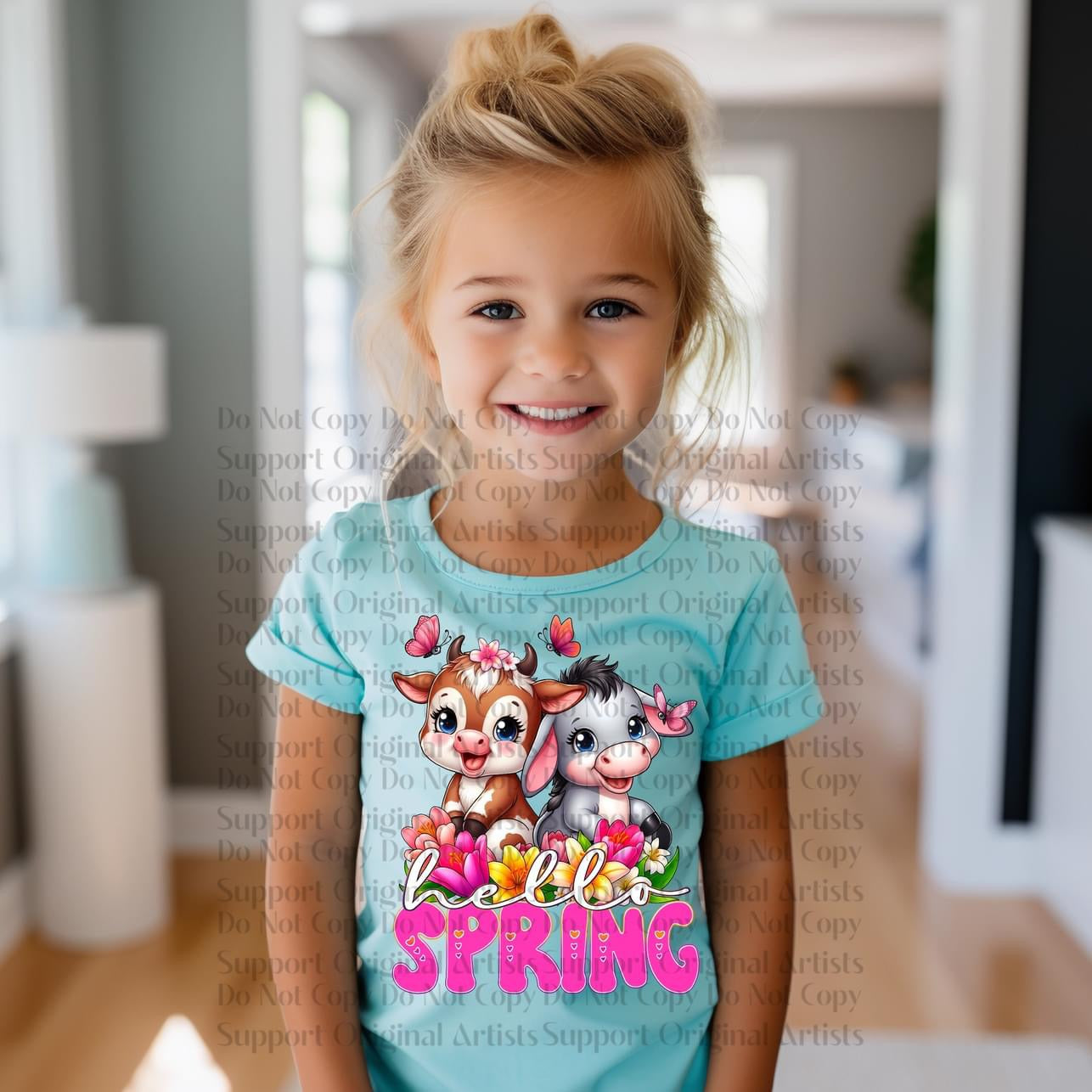 Hello Spring Cows TRANSFER – Sassy Sublimation & Screen Prints