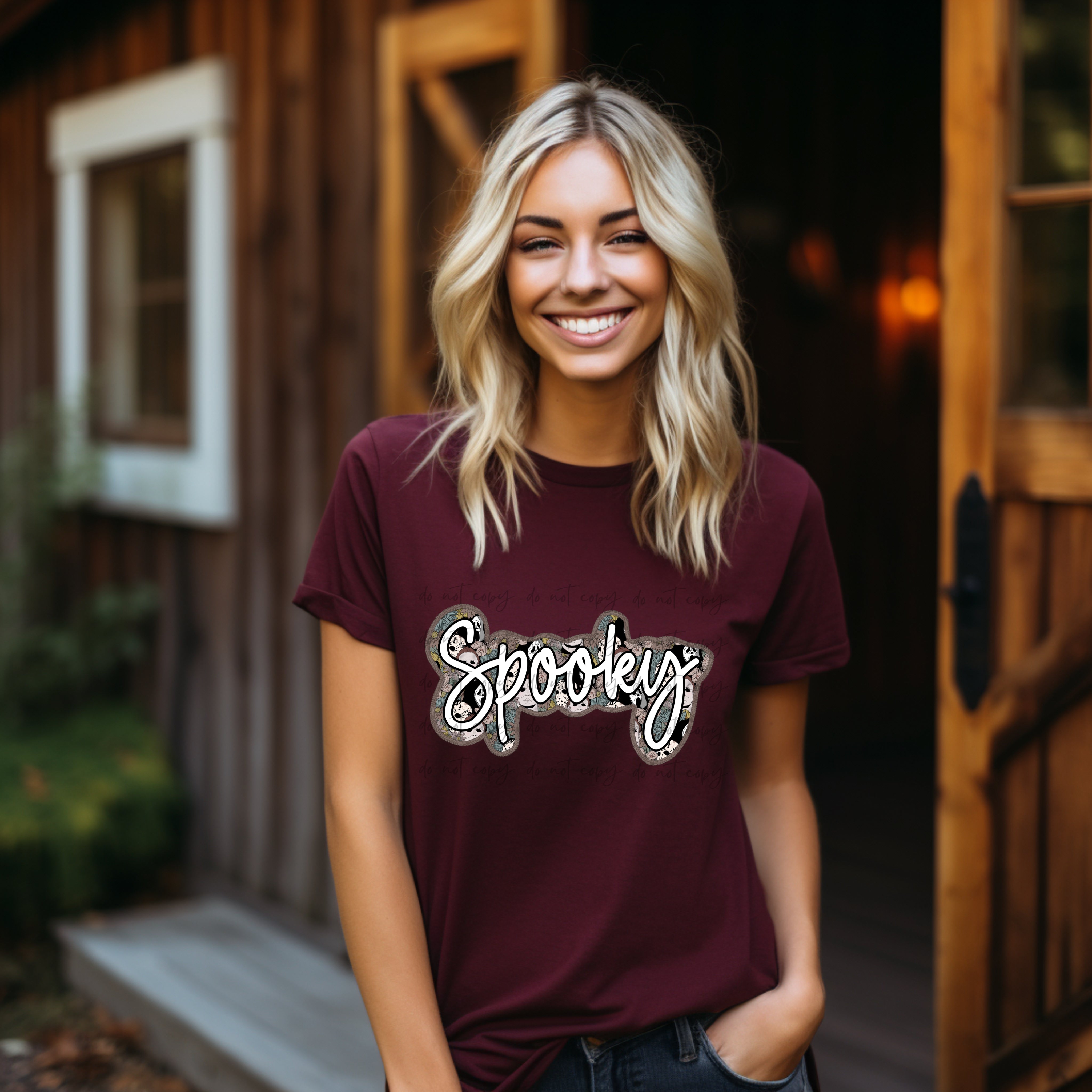 Spooky Floral Hor_or Guys Faux Embroidery Outline TRANSFER – Sassy ...