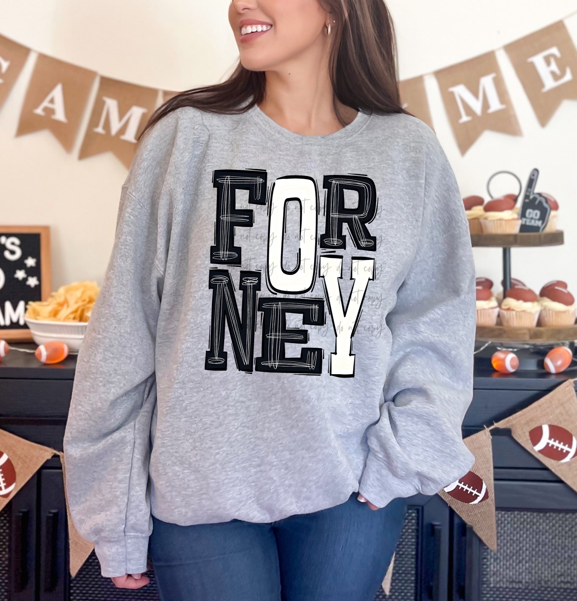 Forney Black White Mascot TRANSFER – Sassy Sublimation & Screen Prints