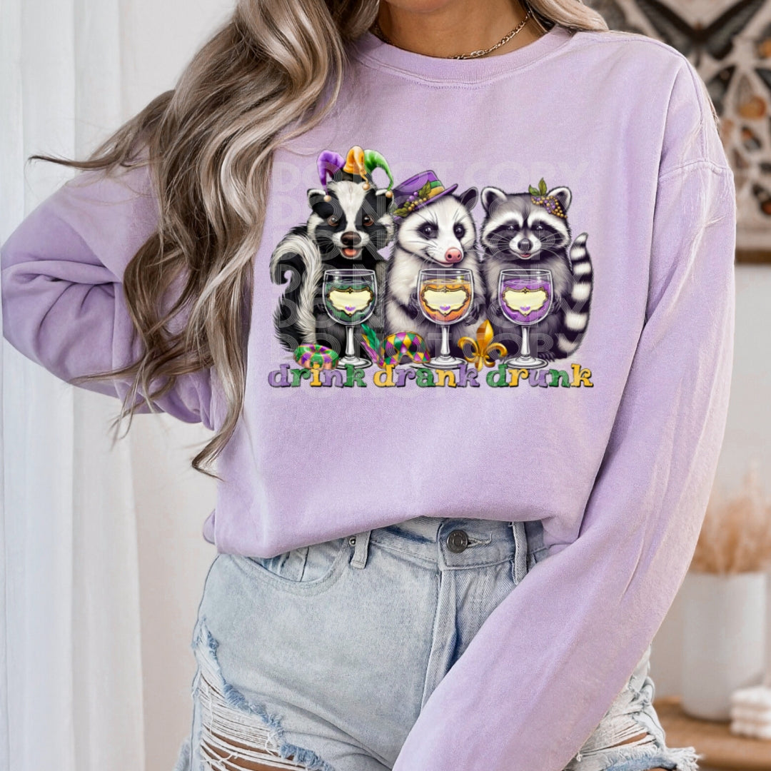 Drink Drank Drunk Raccoons TRANSFER SSD JAN 24 – Sassy Sublimation ...