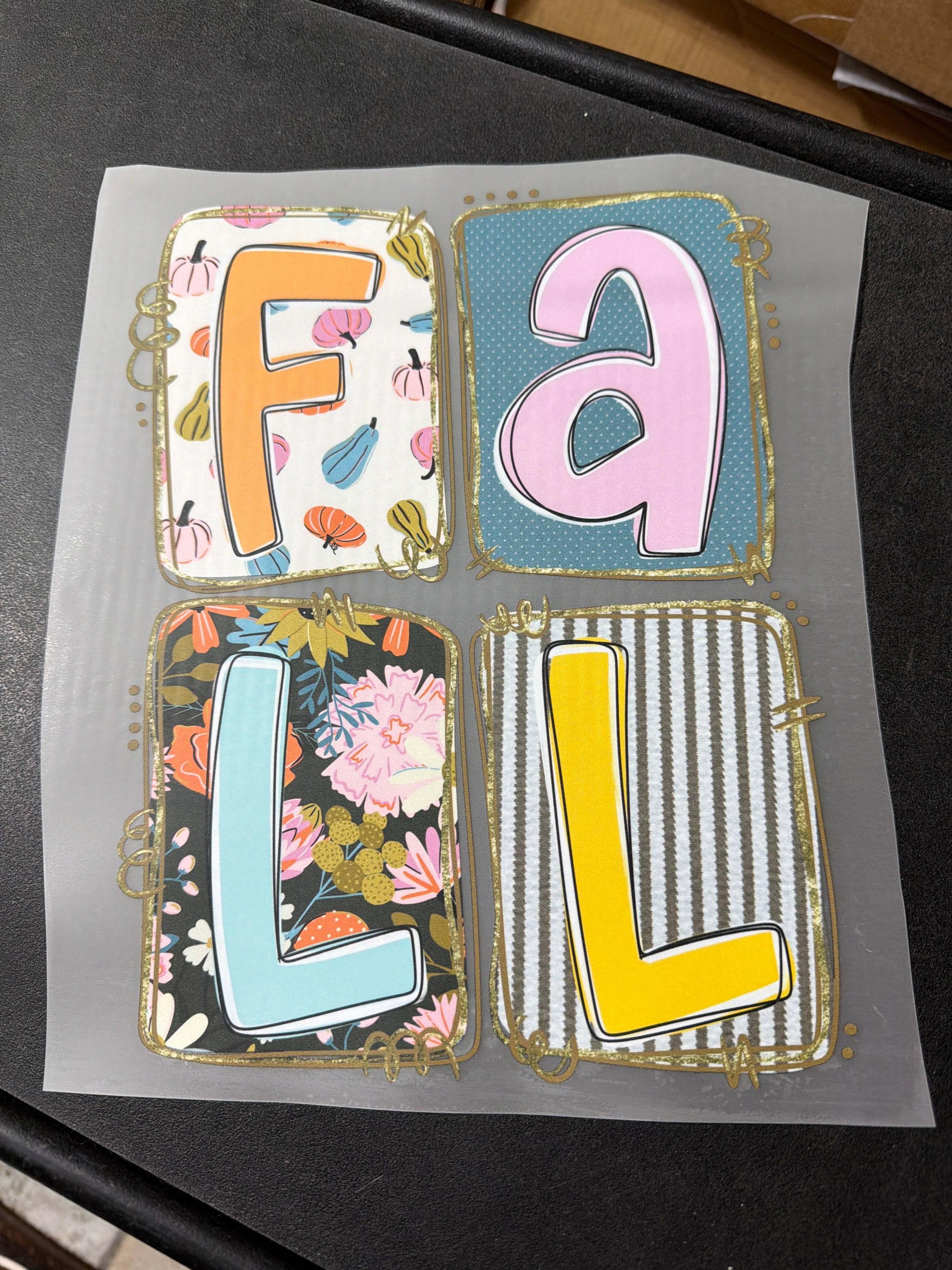 Fall Block Letters RTS DTF TRANSFER – Sassy Sublimation & Screen Prints