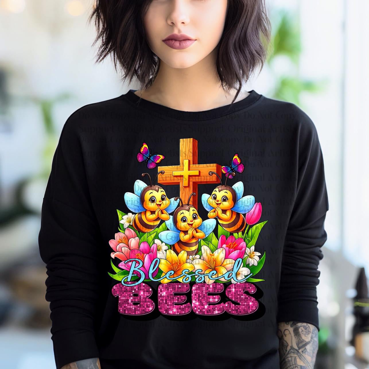 Blessed Bees TRANSFER – Sassy Sublimation & Screen Prints