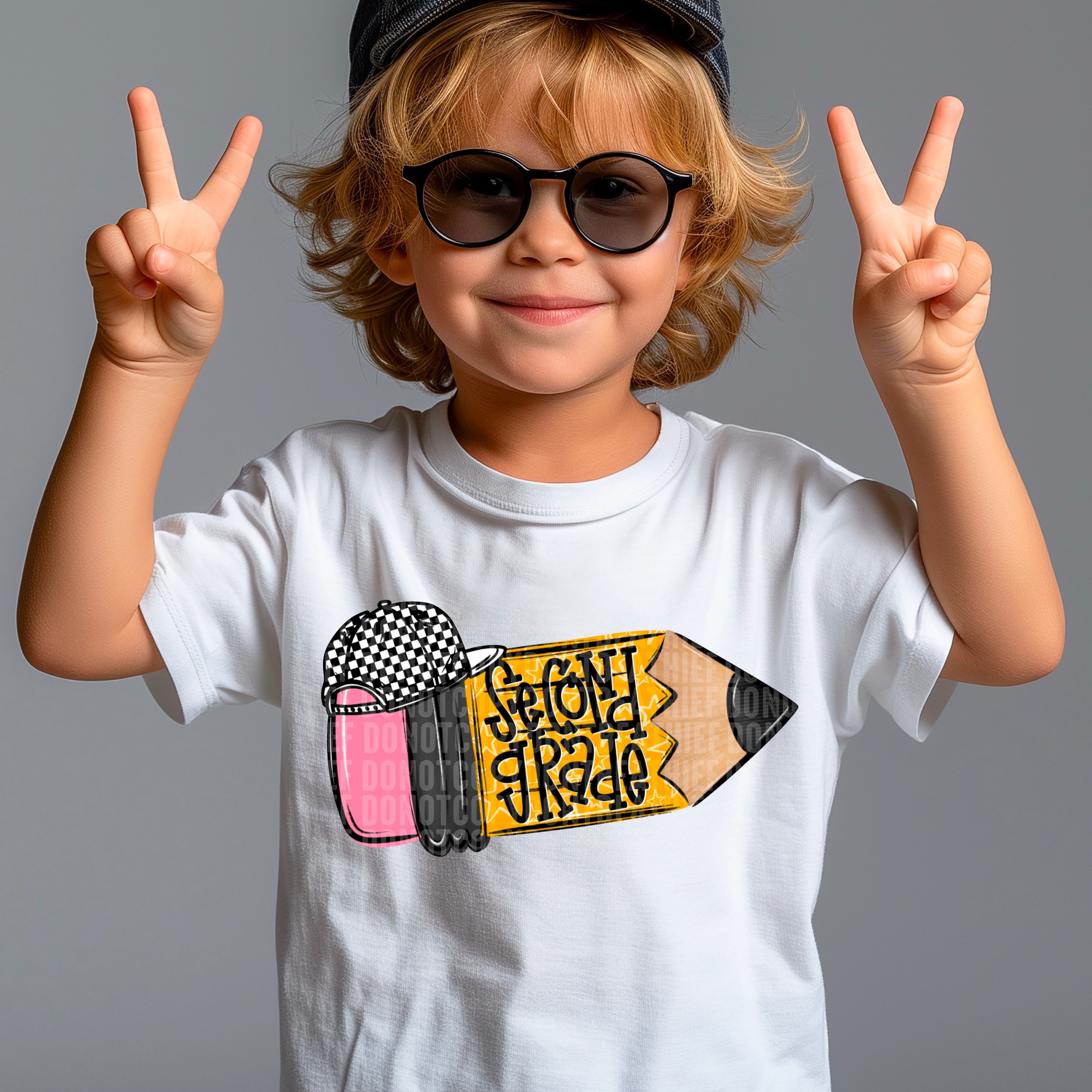 Checker Hat School Pencil Doodle Grades DROPDOWN TRANSFER SDD JUNE ...