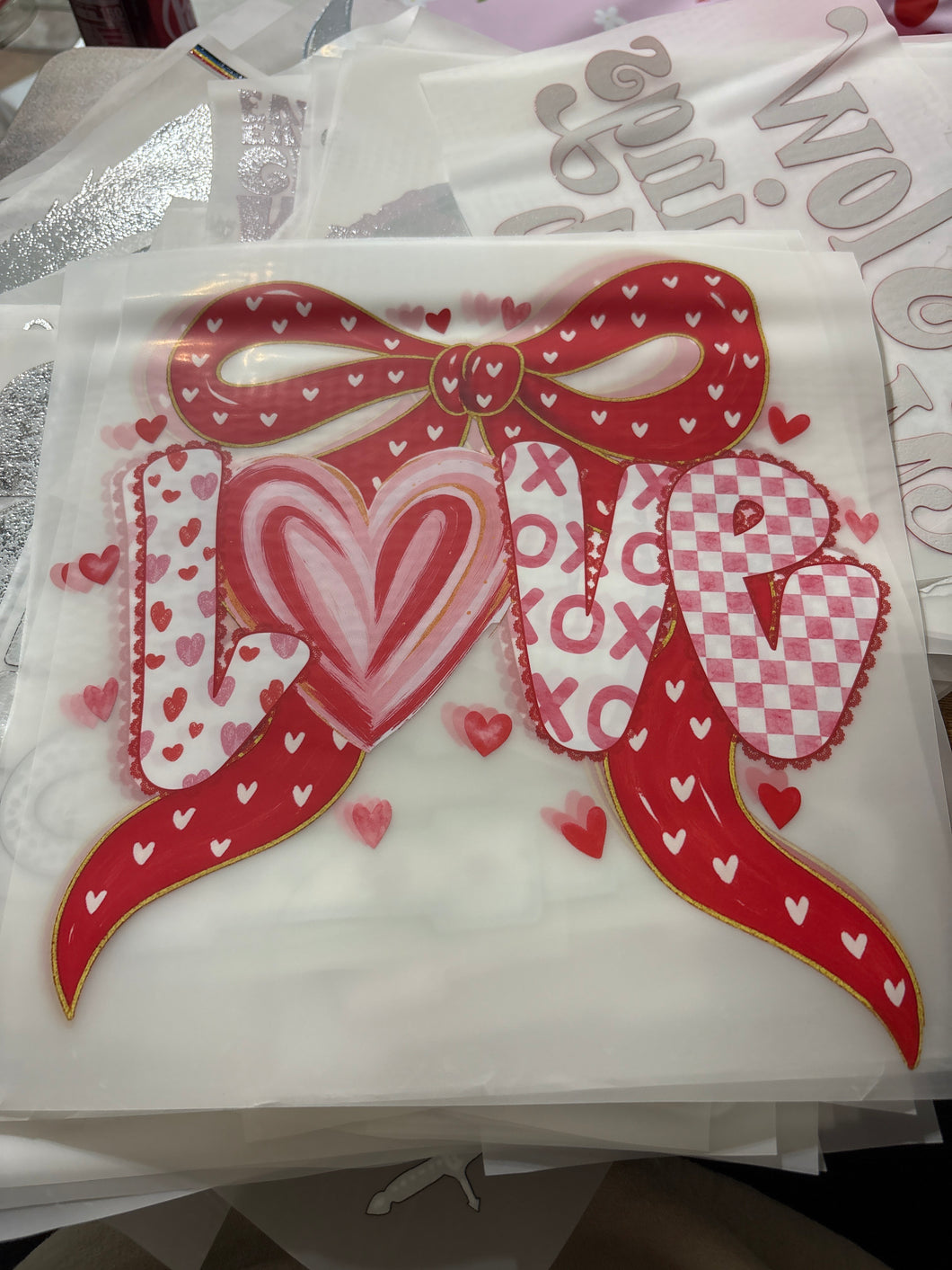 Love Bow RTS DTF TRANSFER – Sassy Sublimation & Screen Prints
