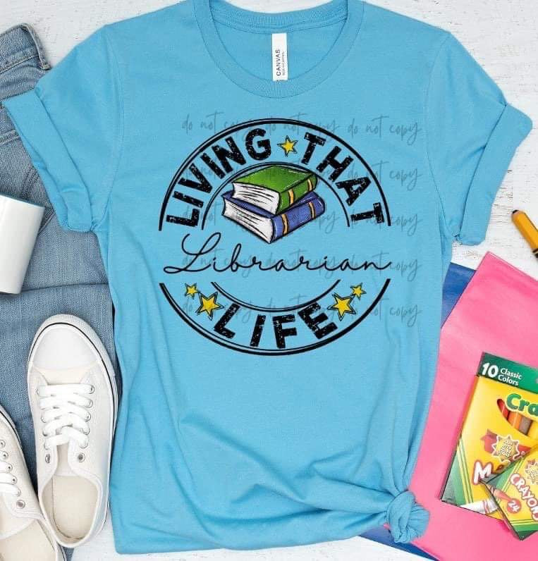 Living That School Librarian Life Apple TRANSFER – Sassy Sublimation ...