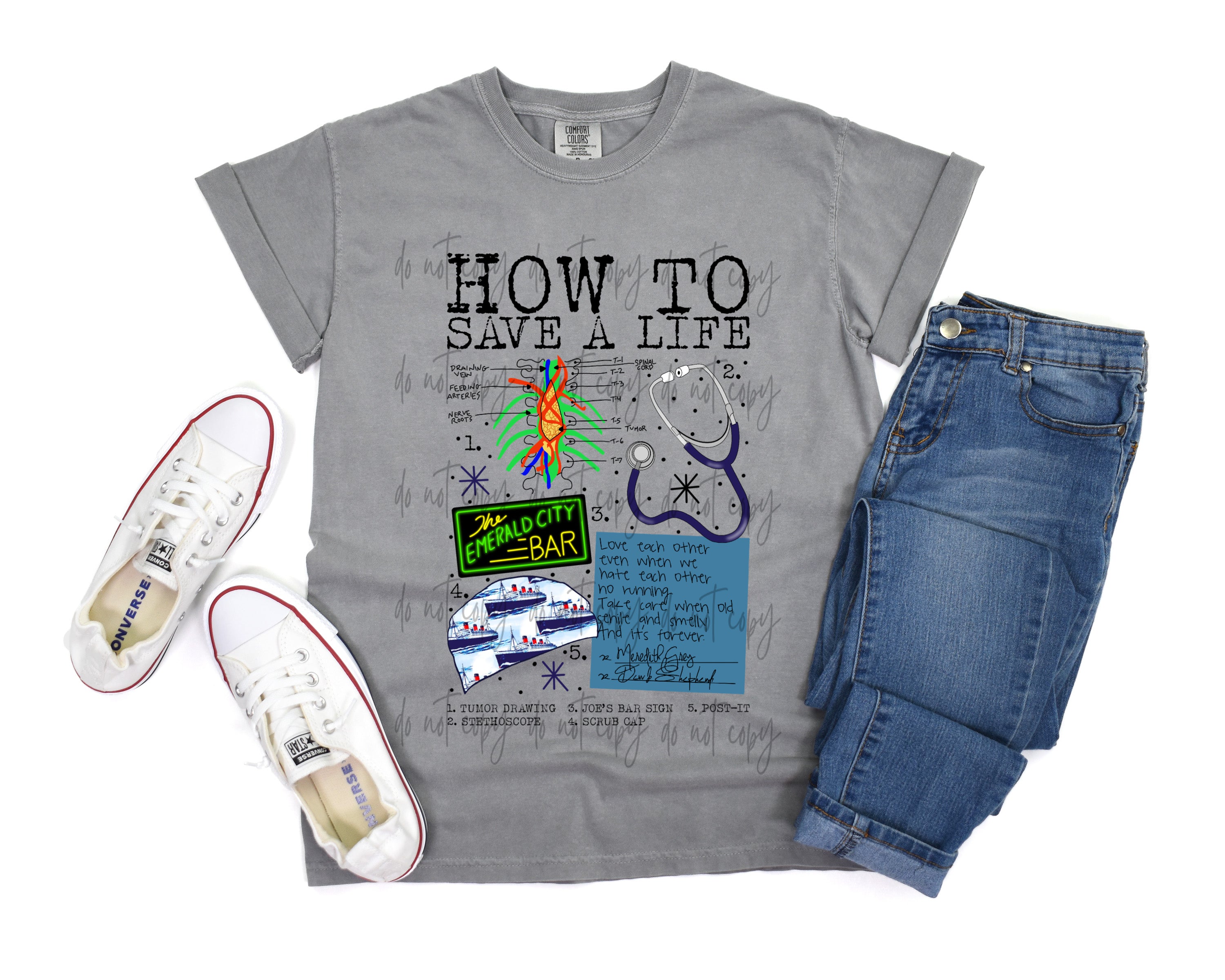 How To Save A Life Chart TRANSFER – Sassy Sublimation & Screen Prints