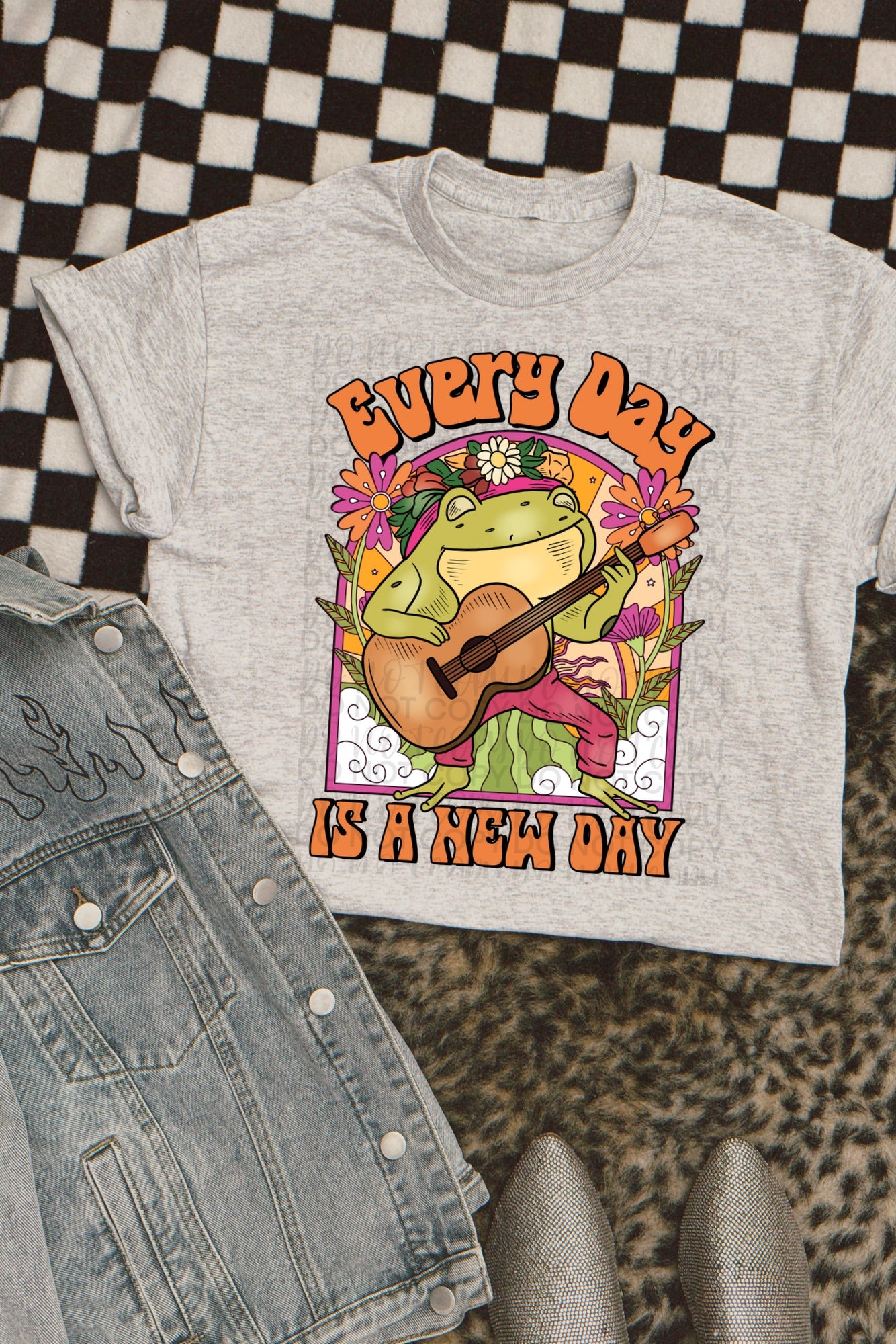 Every Day Is A New Day Frog TRANSFER – Sassy Sublimation & Screen Prints