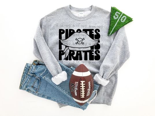 Stacked Mascots Pirates TRANSFER – Sassy Sublimation & Screen Prints