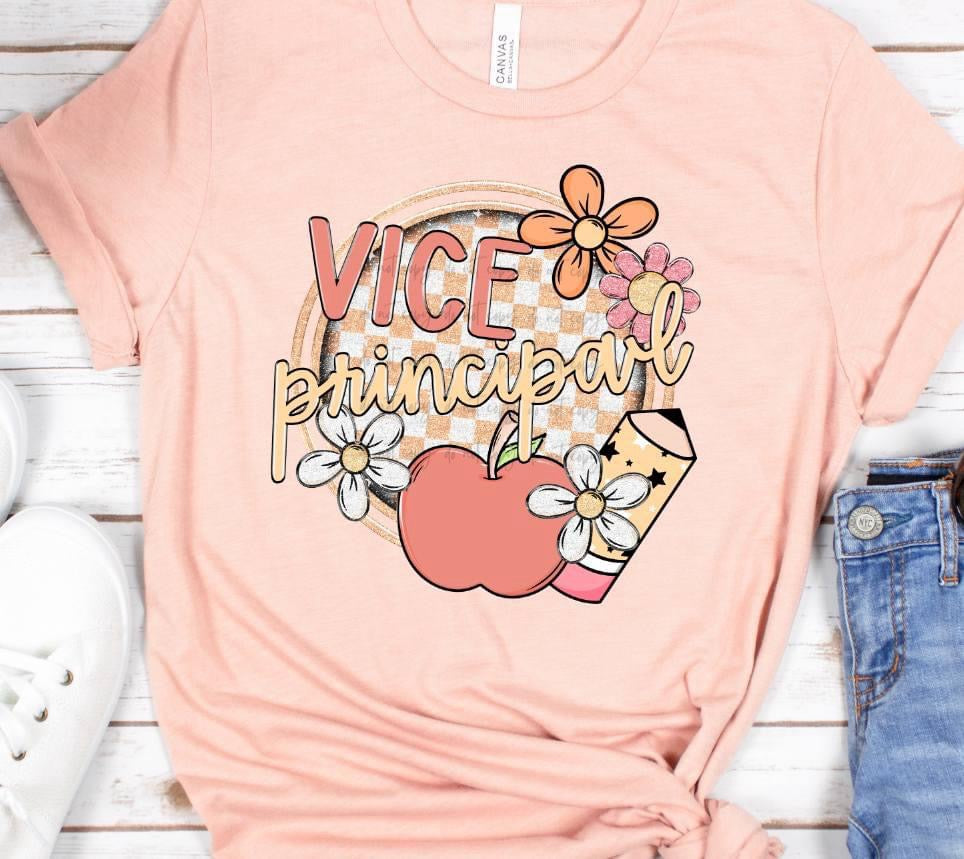 Happy Daisy Vice Principal TRANSFER – Sassy Sublimation & Screen Prints