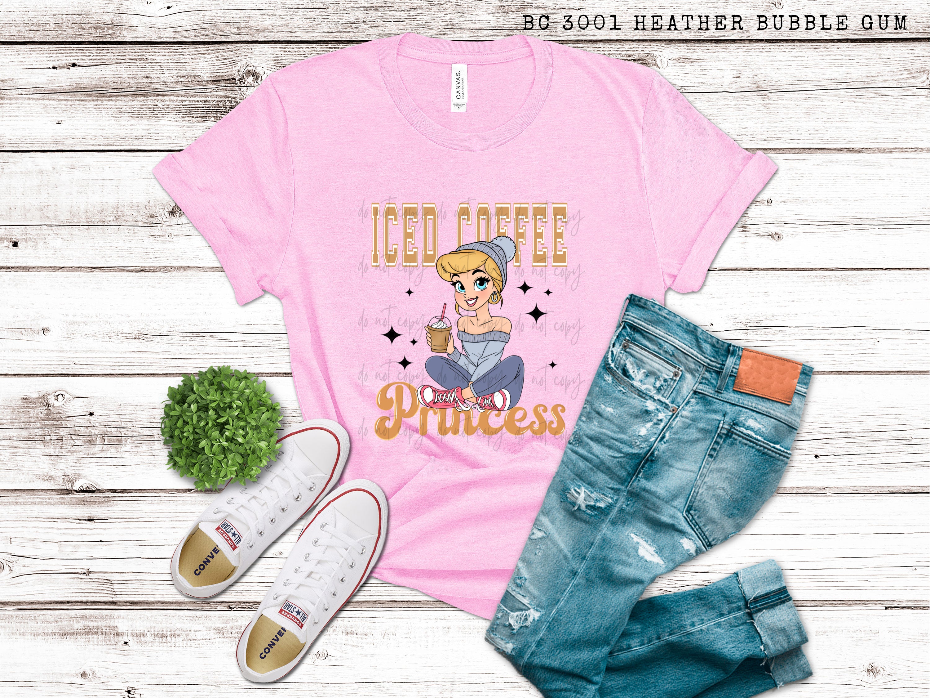 Iced Coffee Princess Cinder TRANSFER – Sassy Sublimation & Screen Prints