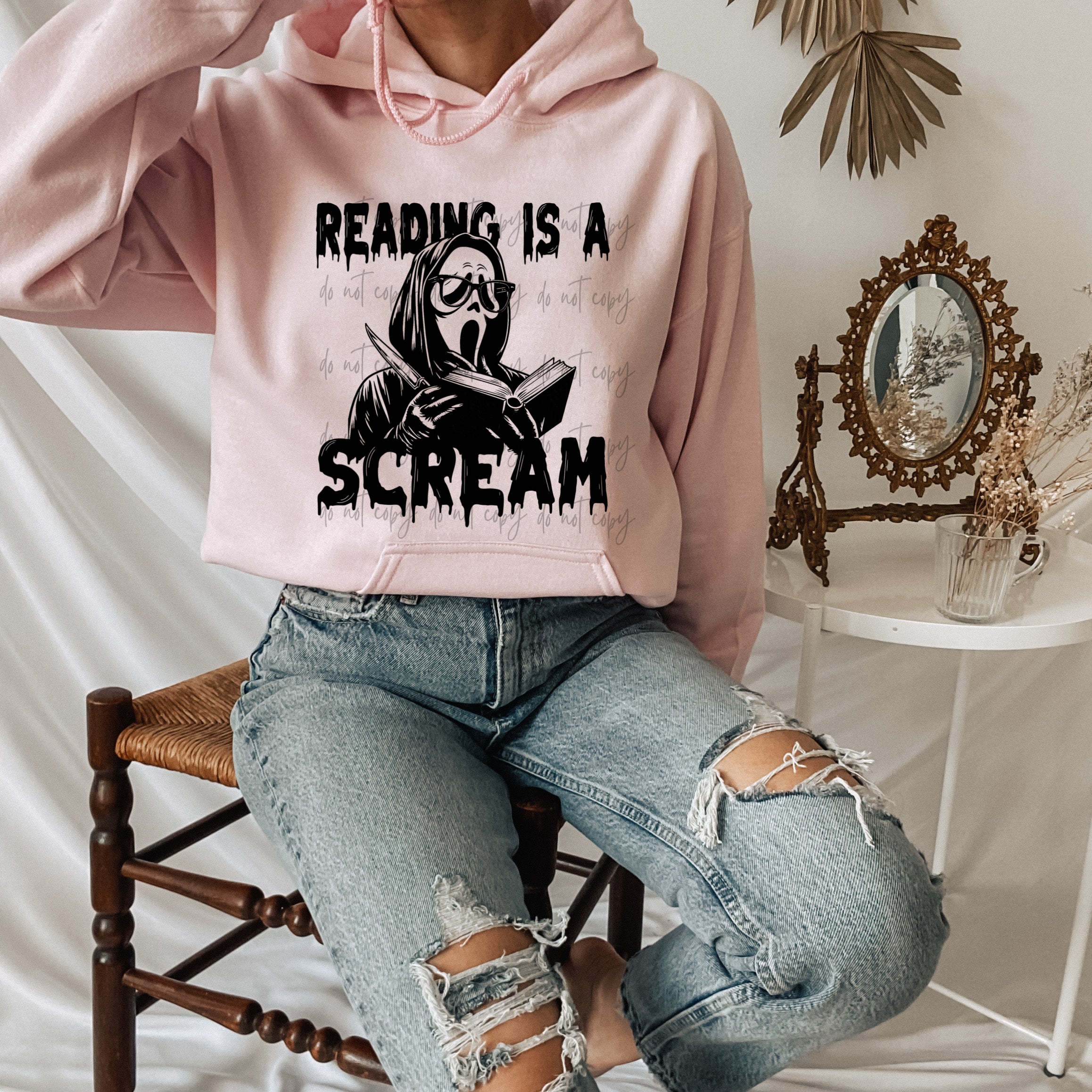 Reading Is A Scream Blk TRANSFER – Sassy Sublimation & Screen Prints