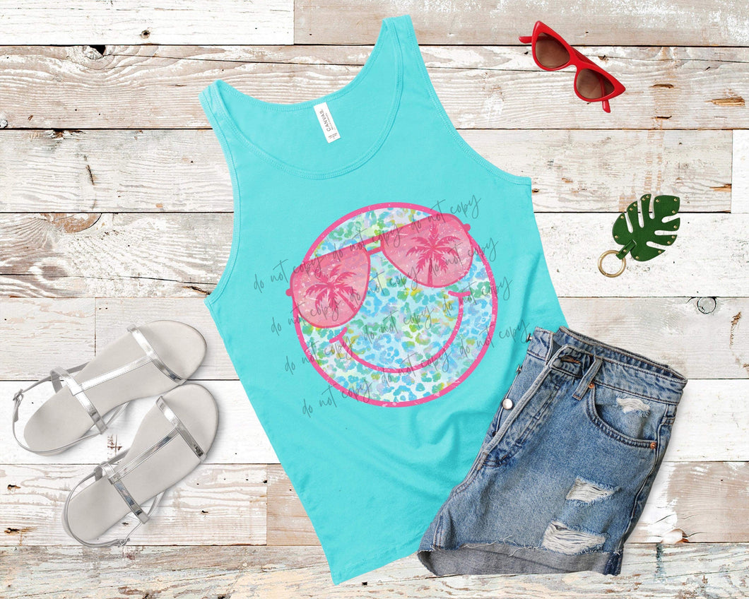 Pink Palm Leopard Happy TRANSFER – Sassy Sublimation & Screen Prints