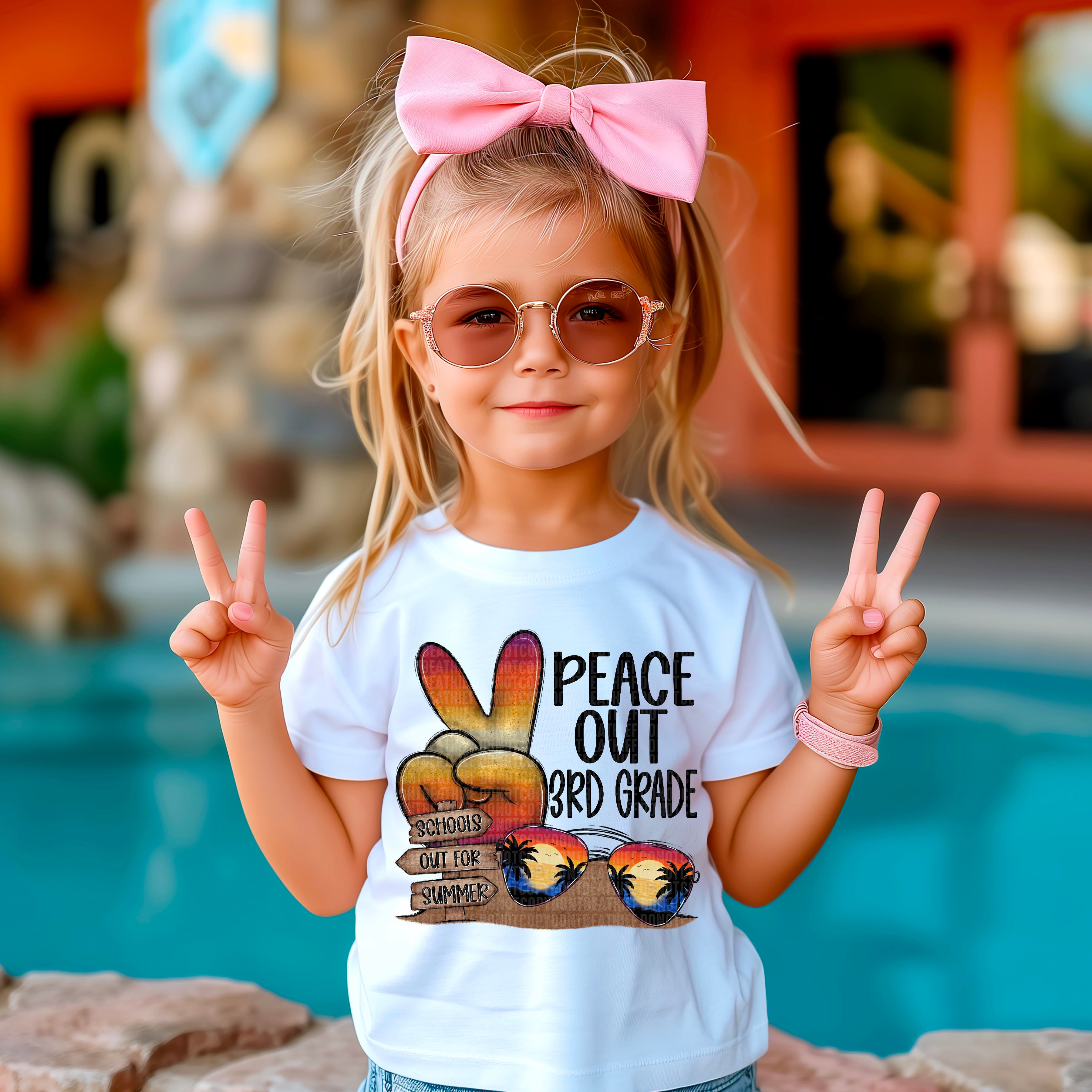 Peace Out 3rd Grade SDD TRANSFER – Sassy Sublimation & Screen Prints