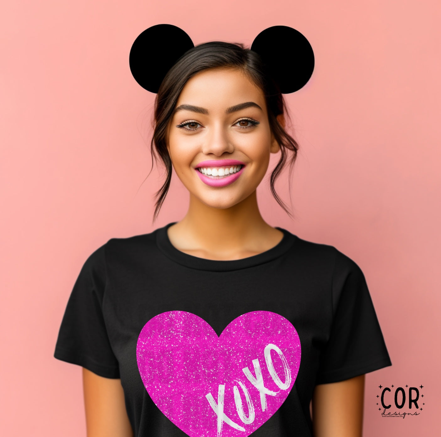 XOXO Purple Glitter Heart TRANSFER – Sassy Sublimation & Screen Prints