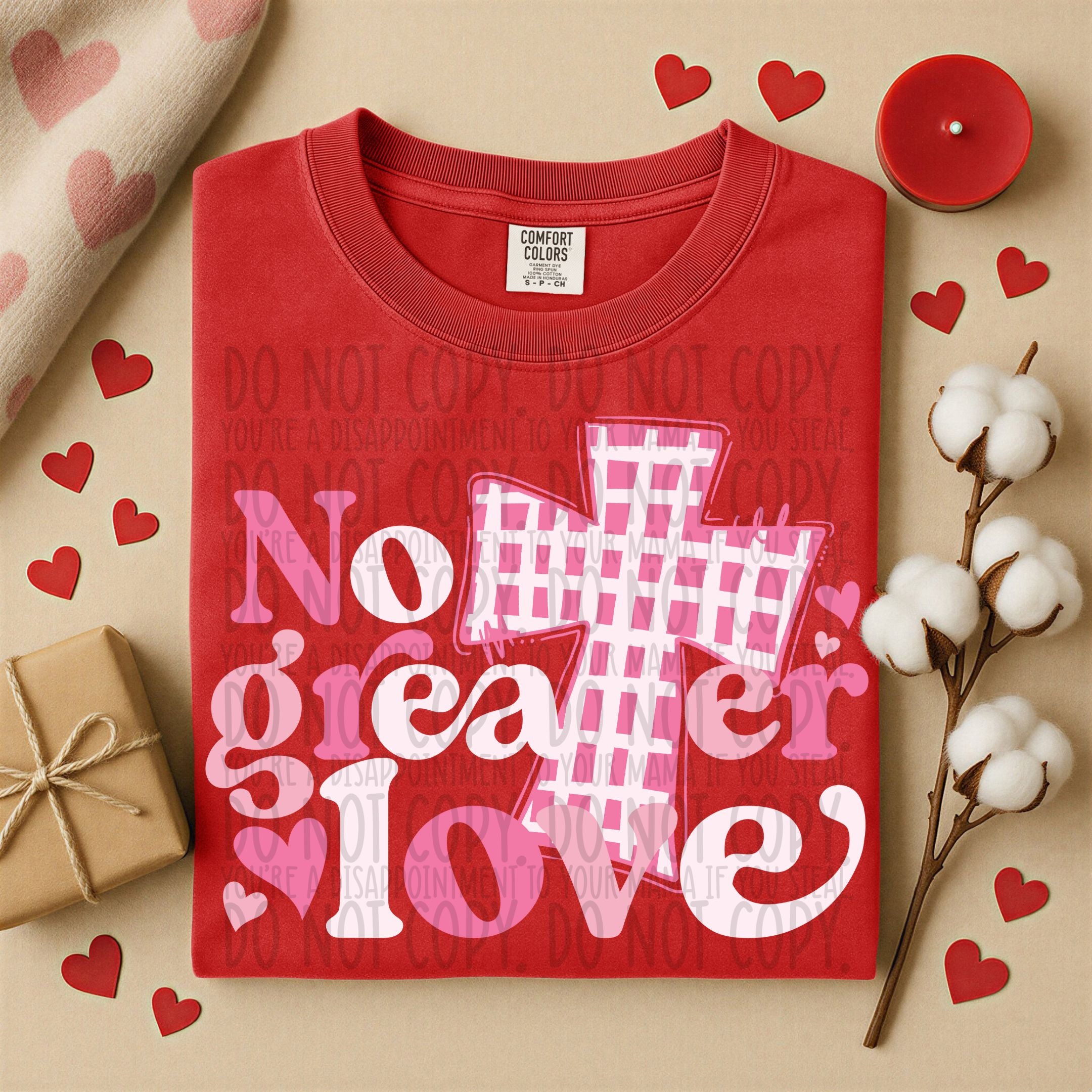 No Greater Love TRANSFER SWD DEC 25 – Sassy Sublimation & Screen Prints