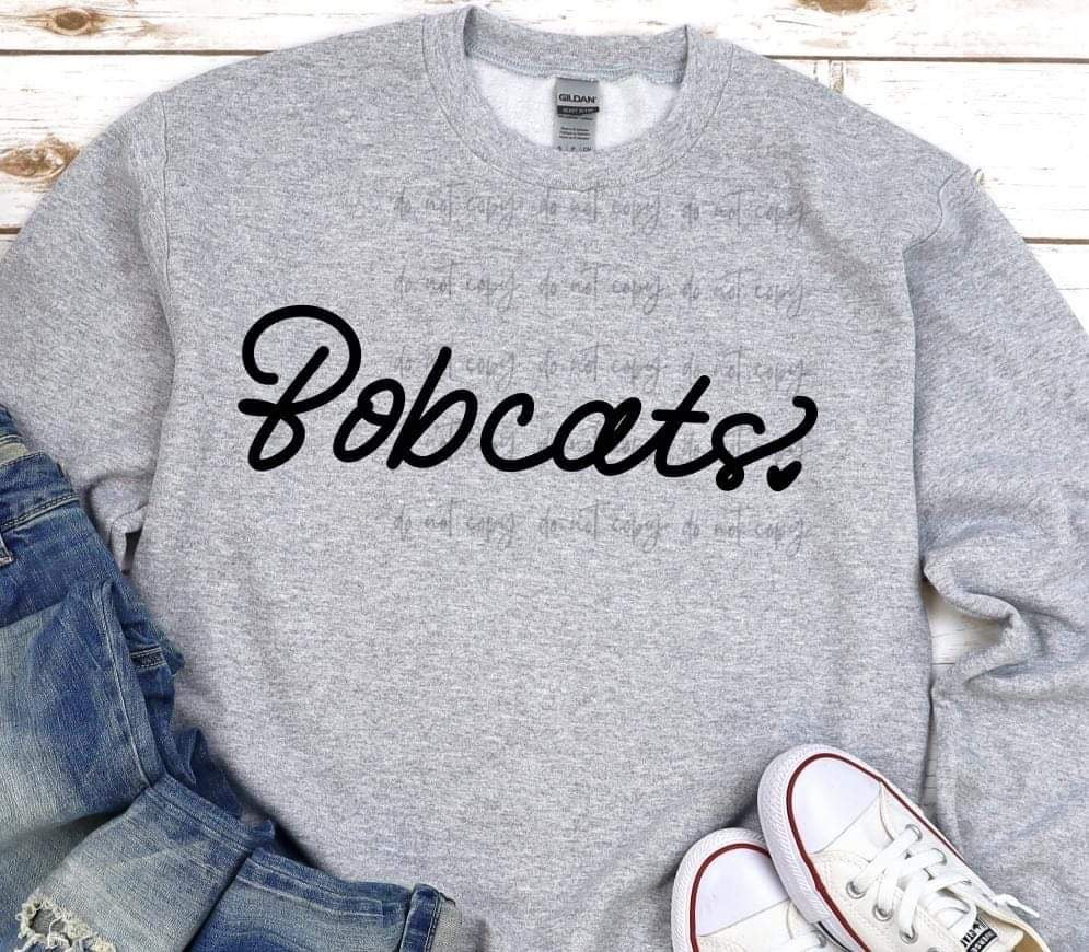 Hand Lettered Bobcats TRANSFER – Sassy Sublimation & Screen Prints