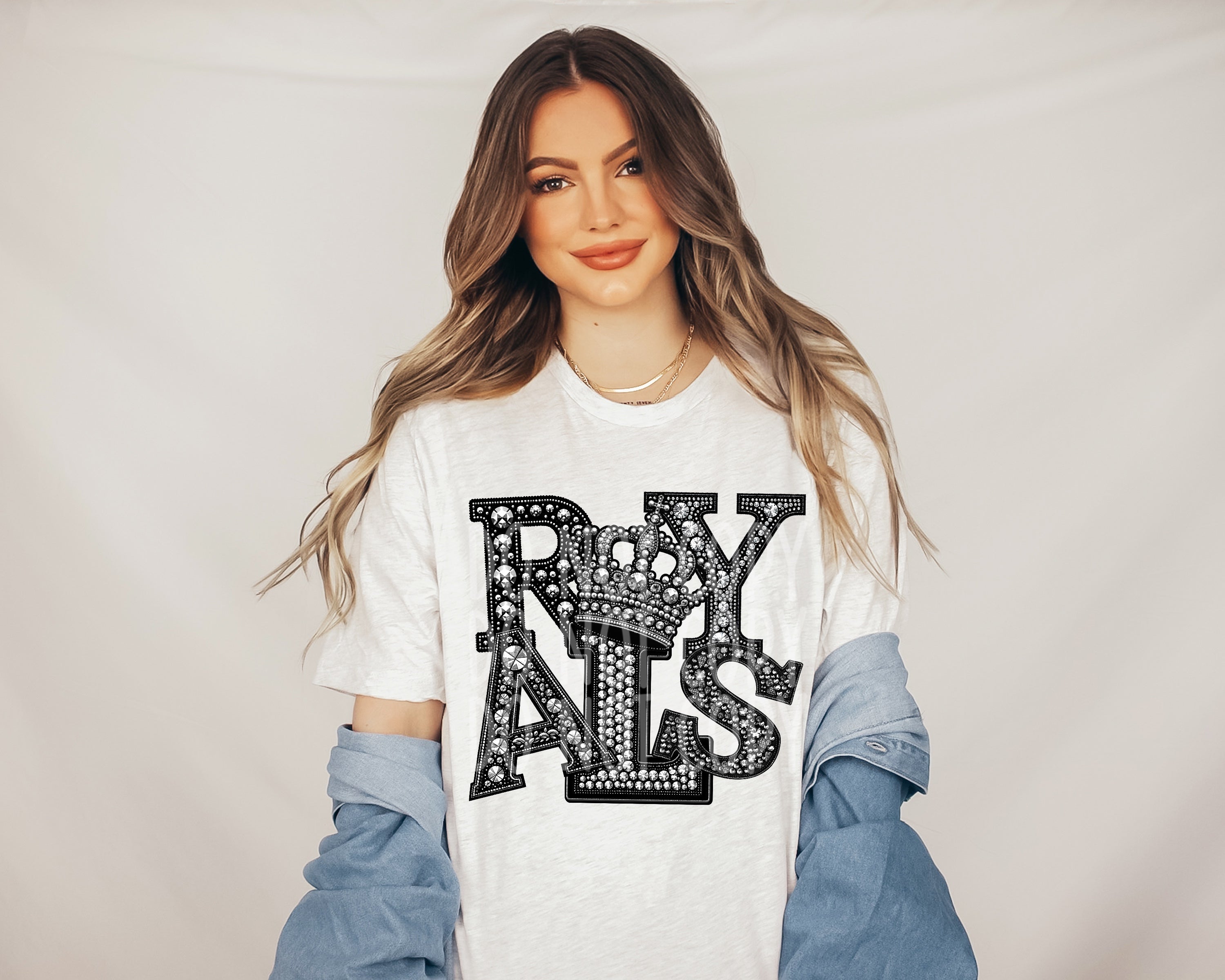 Royals Faux Rhinestone Mascot TRANSFER – Sassy Sublimation & Screen Prints