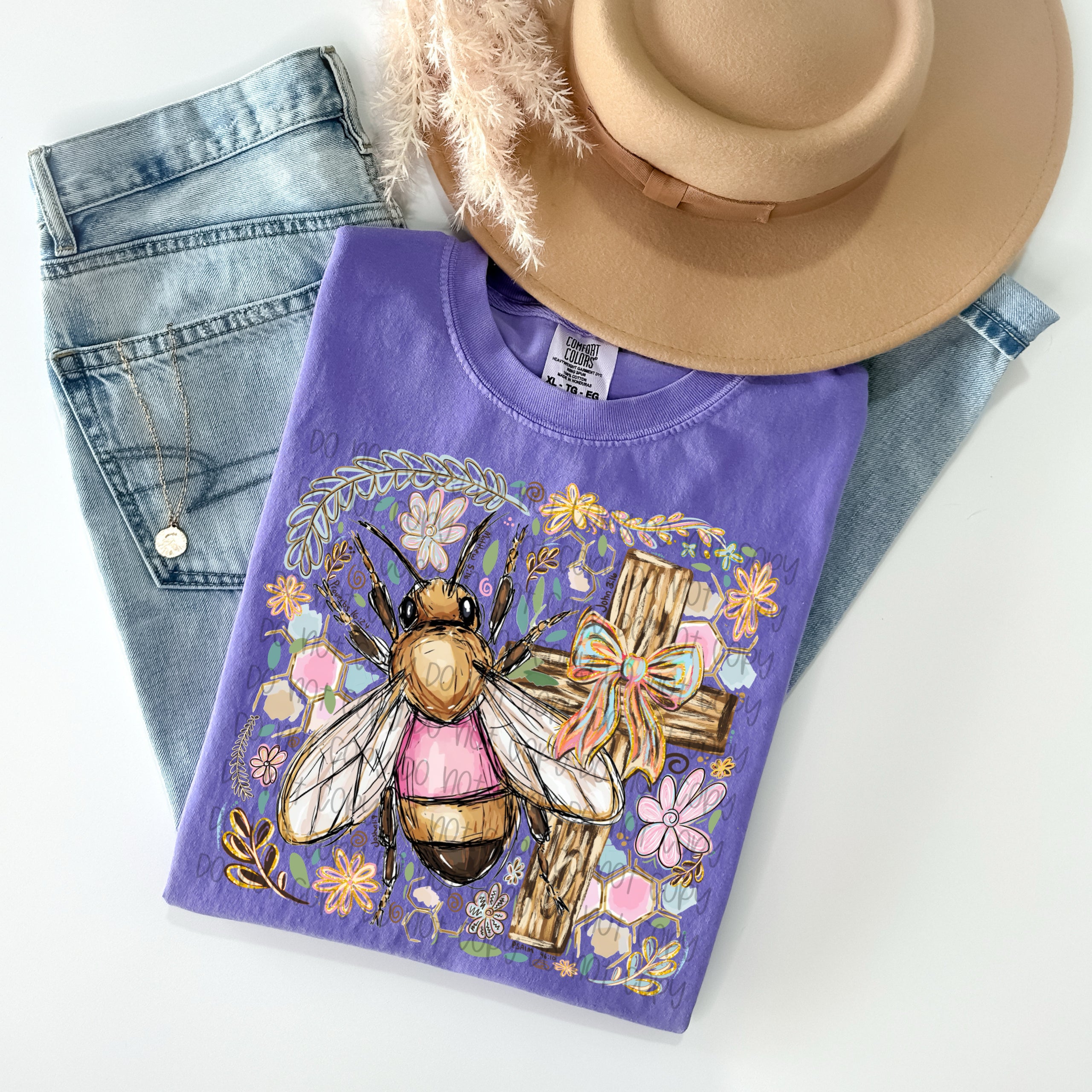 Bee Cross Floral Collage TRANSFER SSD NOV 25 FAITH COLLAB SAV X SSD ...