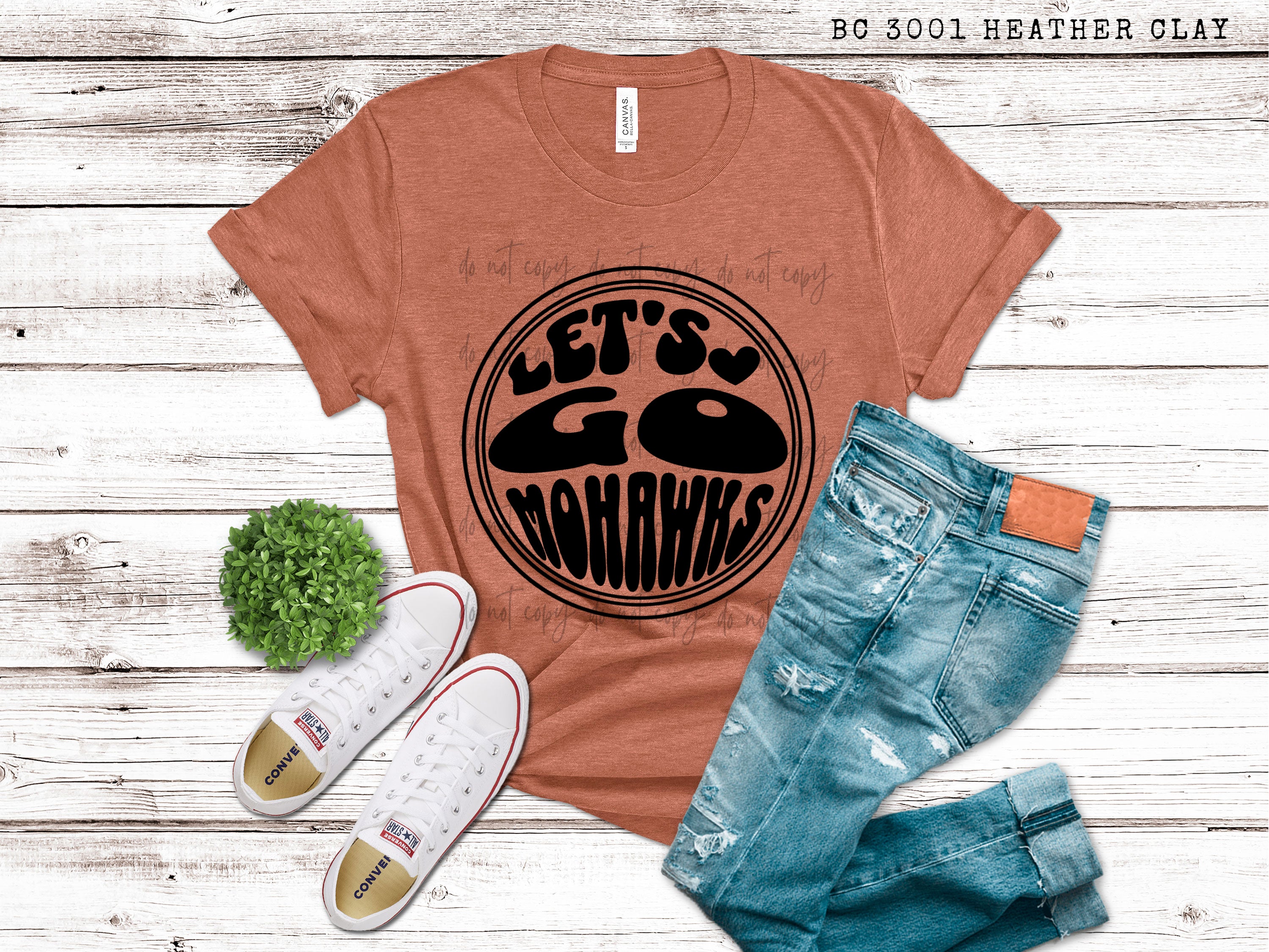Let’s Go Mohawks Circle BLK TRANSFER – Sassy Sublimation & Screen Prints