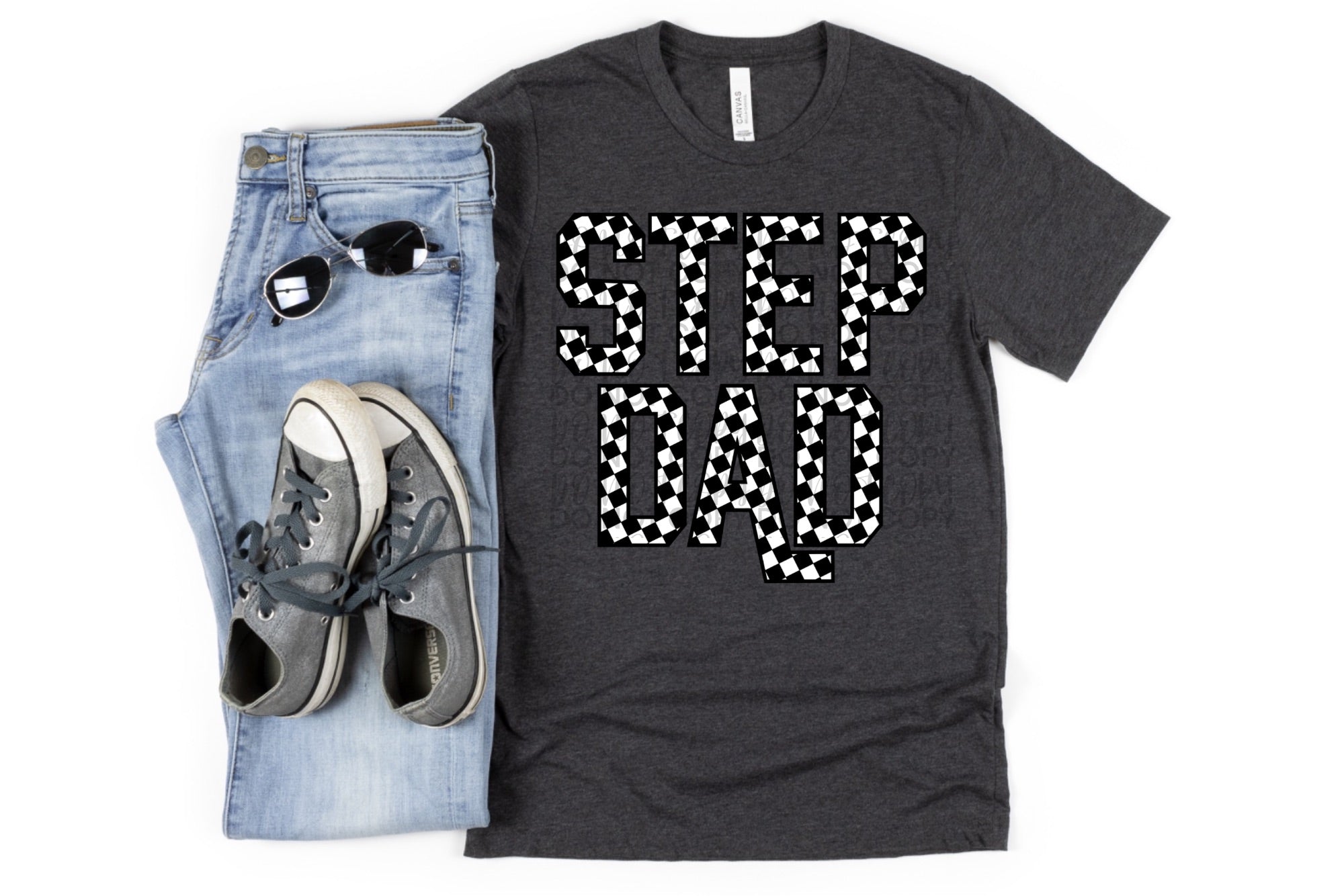Step Dad Checkered TRANSFER – Sassy Sublimation & Screen Prints