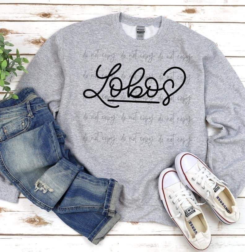 Hand Lettered Lobos TRANSFER – Sassy Sublimation & Screen Prints