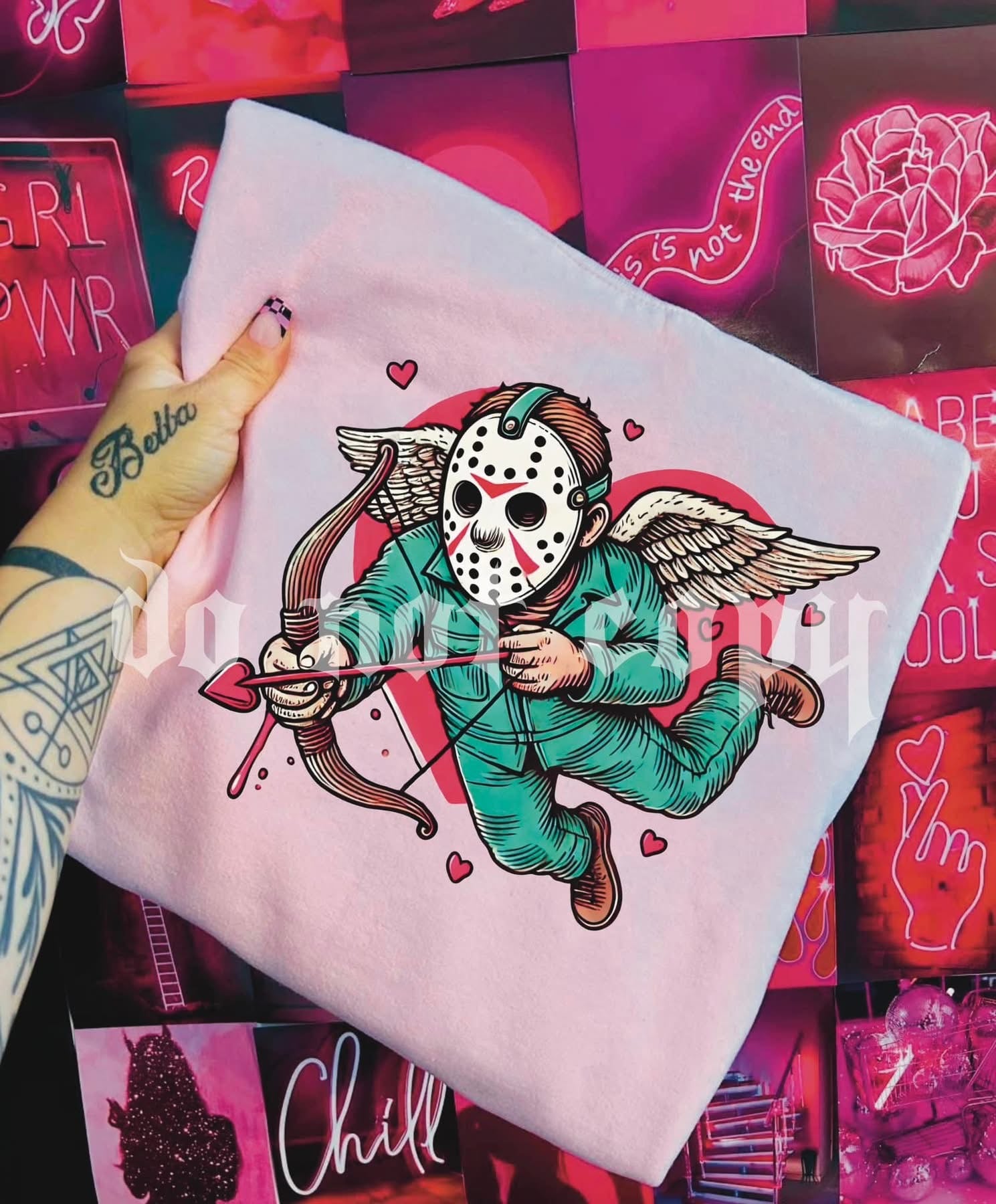 Pink Jason Cupid Wings TRANSFER PPD – Sassy Sublimation & Screen Prints