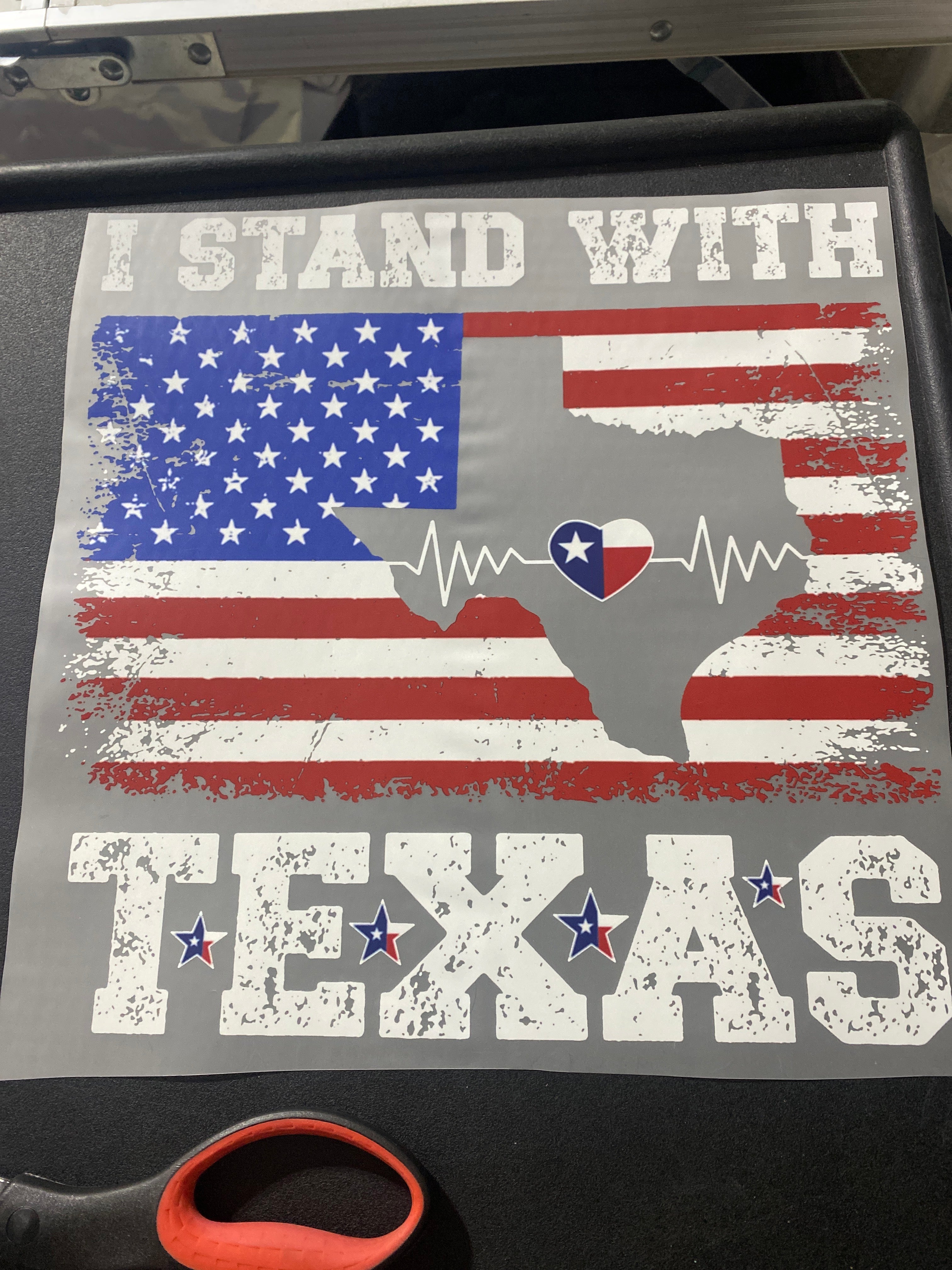 I Stand With Texas RTS DTF TRANSFER – Sassy Sublimation & Screen Prints