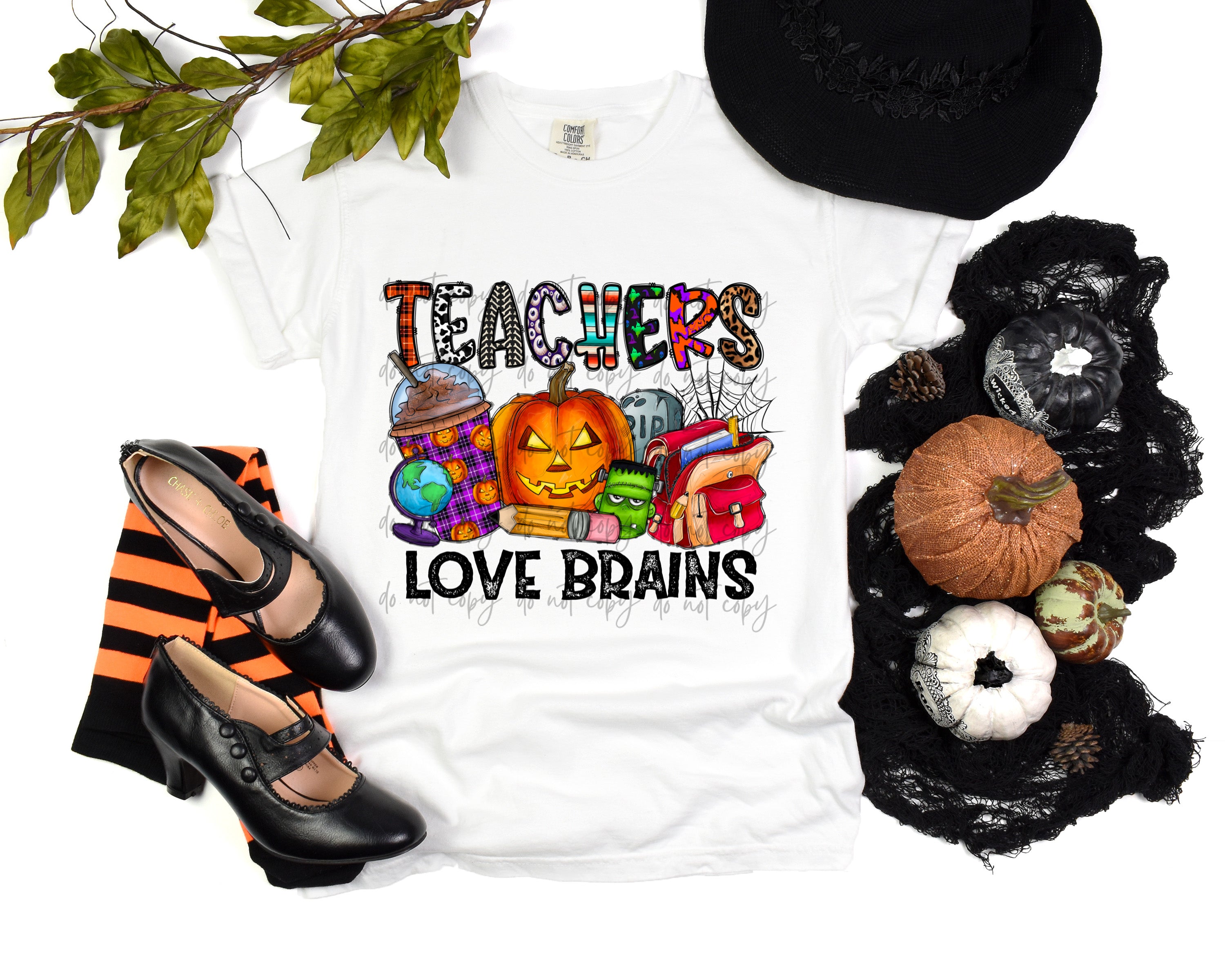 Teachers Love Brains TRANSFER – Sassy Sublimation & Screen Prints