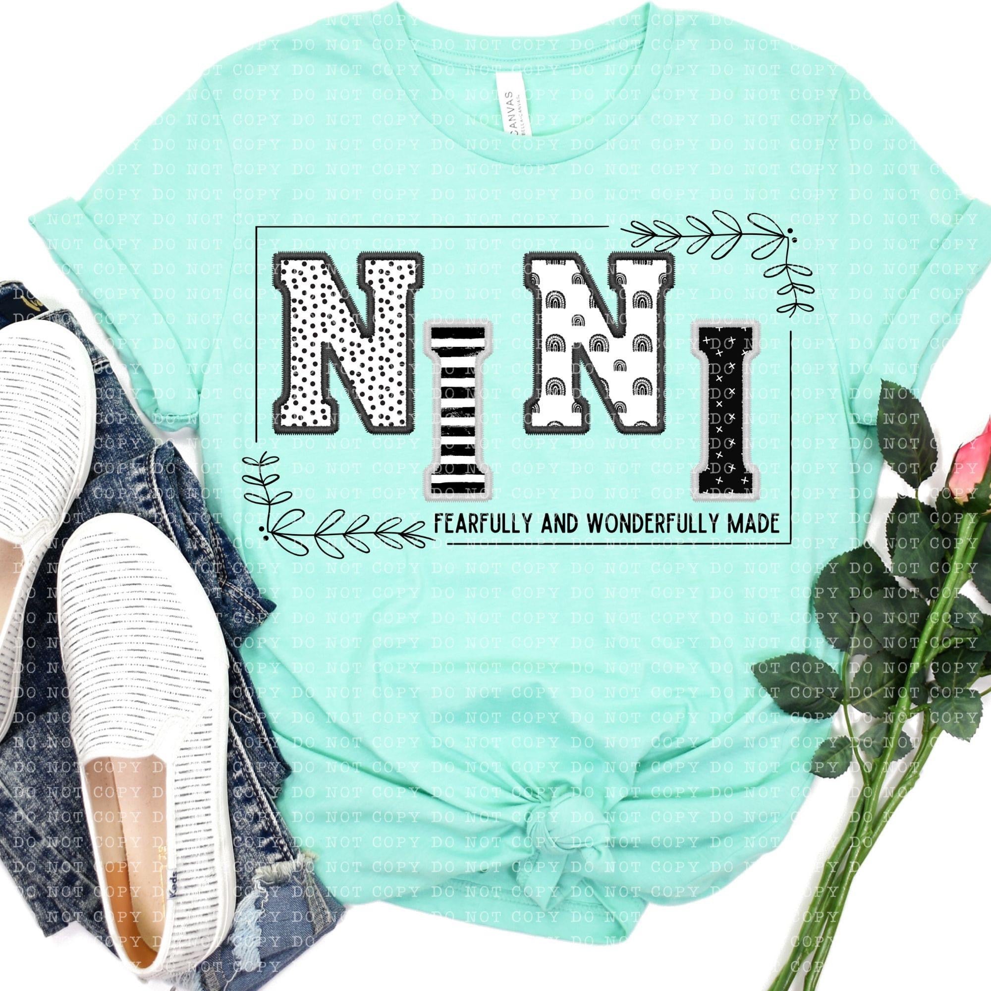 Fearfully And Wonderfully Made Nini Black And White Mixed Prints TRANS ...