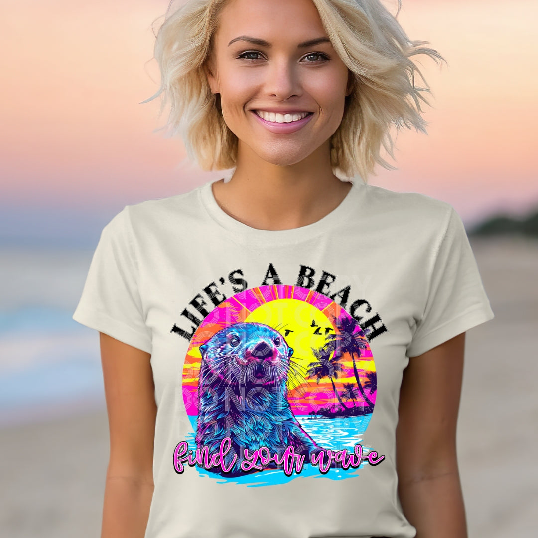 Life’s A Beach Find Your Wave TRANSFER – Sassy Sublimation & Screen Prints