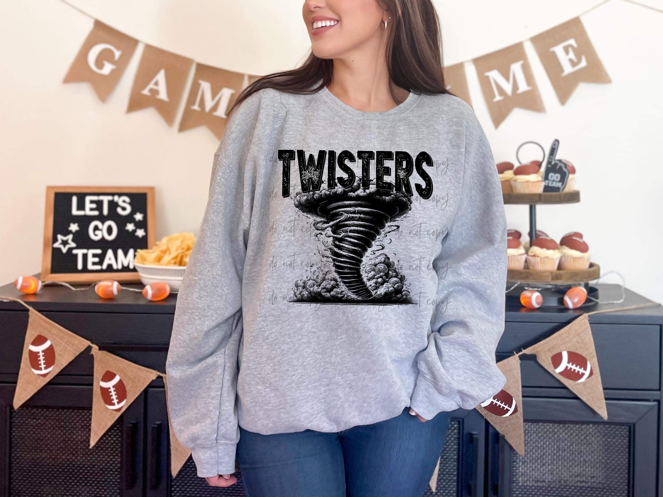 Twisters BW Mascot TRANSFER – Sassy Sublimation & Screen Prints
