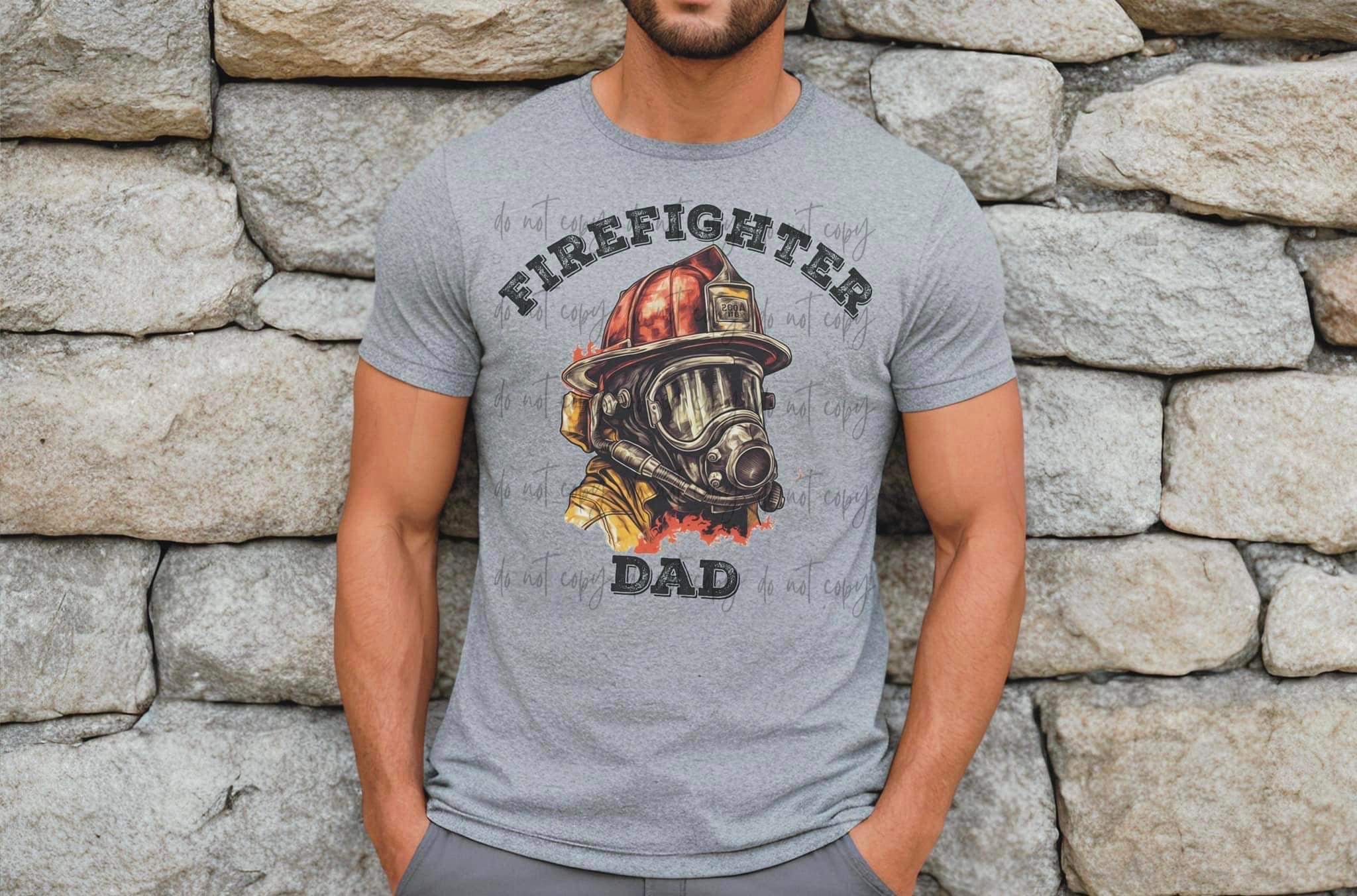 Firefighter Dad TRANSFER – Sassy Sublimation & Screen Prints