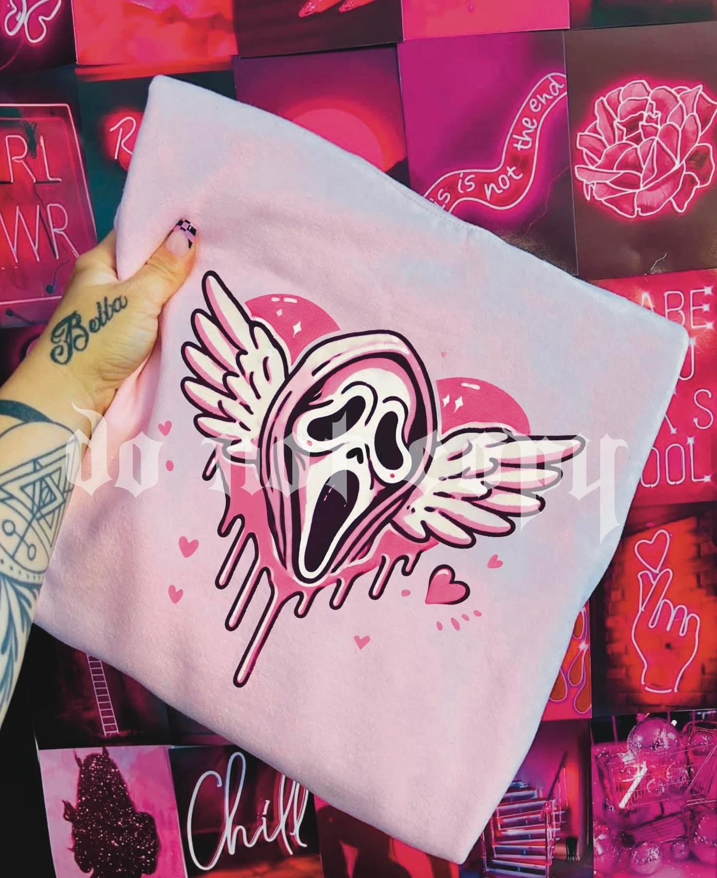 Pink Scr_am Wings TRANSFER PPD – Sassy Sublimation & Screen Prints