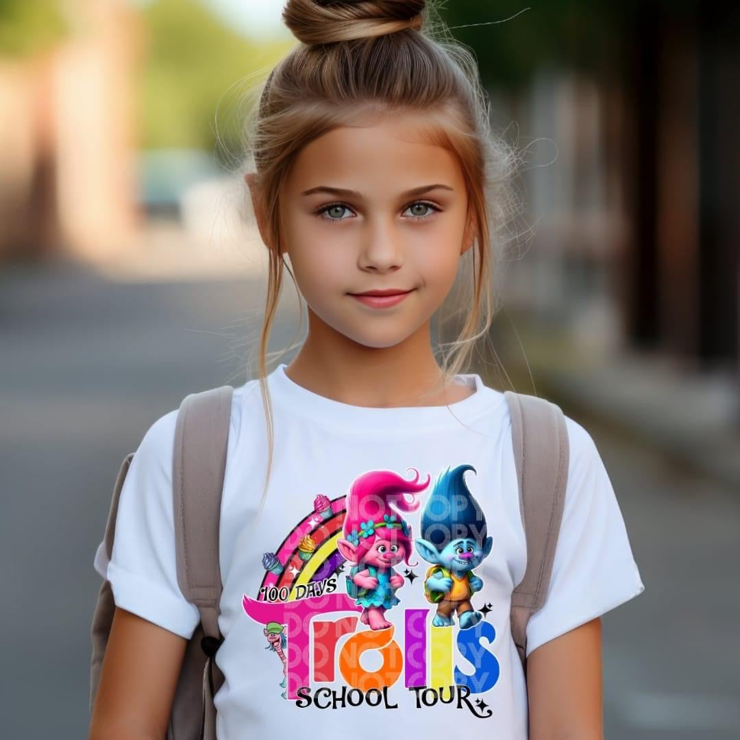 100 Days Of Troll School Tour TRANSFER – Sassy Sublimation & Screen Prints