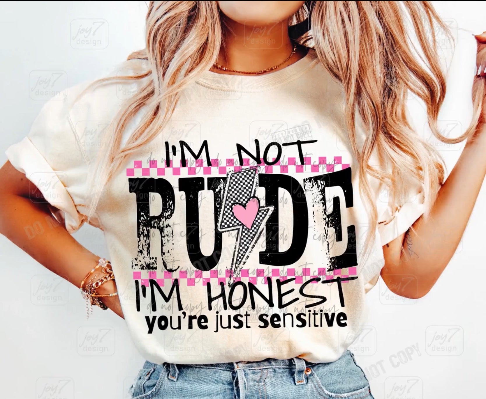 I’m Not Rude I’m Honest You’re Just Sensitive TRANSFER – Sassy ...