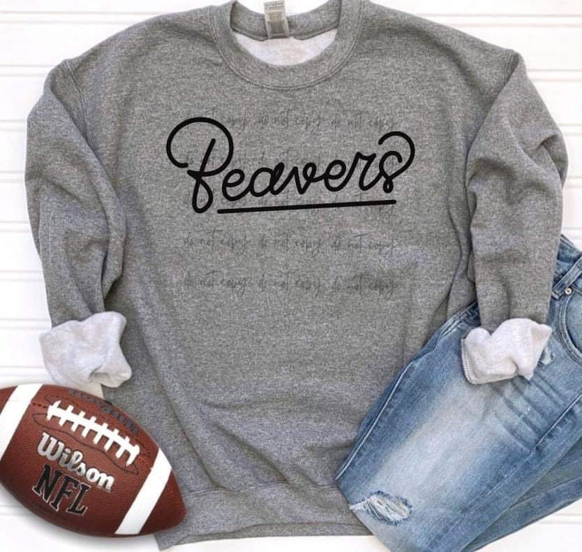 Hand Lettered Beavers TRANSFER – Sassy Sublimation & Screen Prints