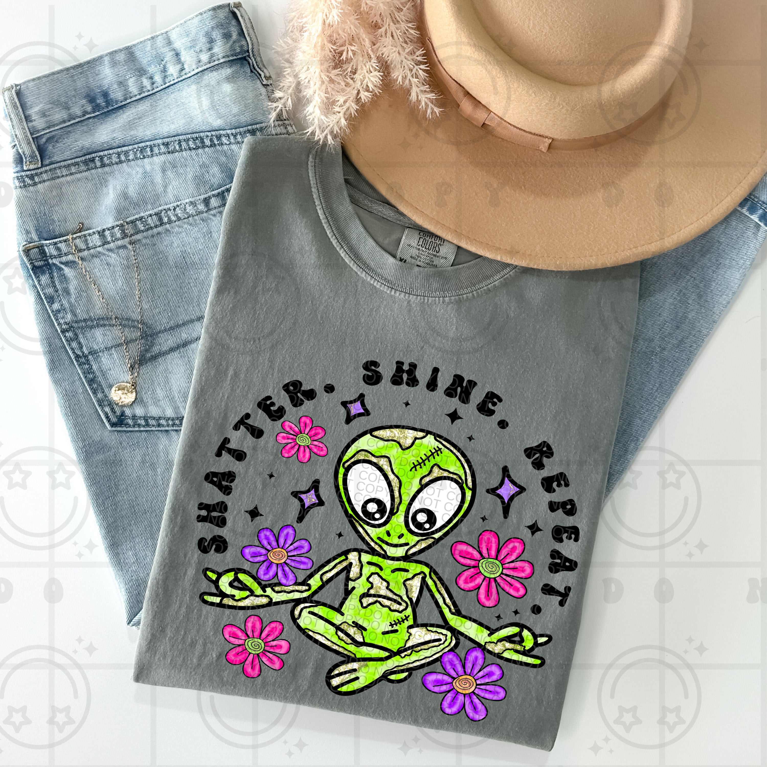 Shatter Shine Repeat Alien Floral TRANSFER HMWK MAR 25 – Sassy ...