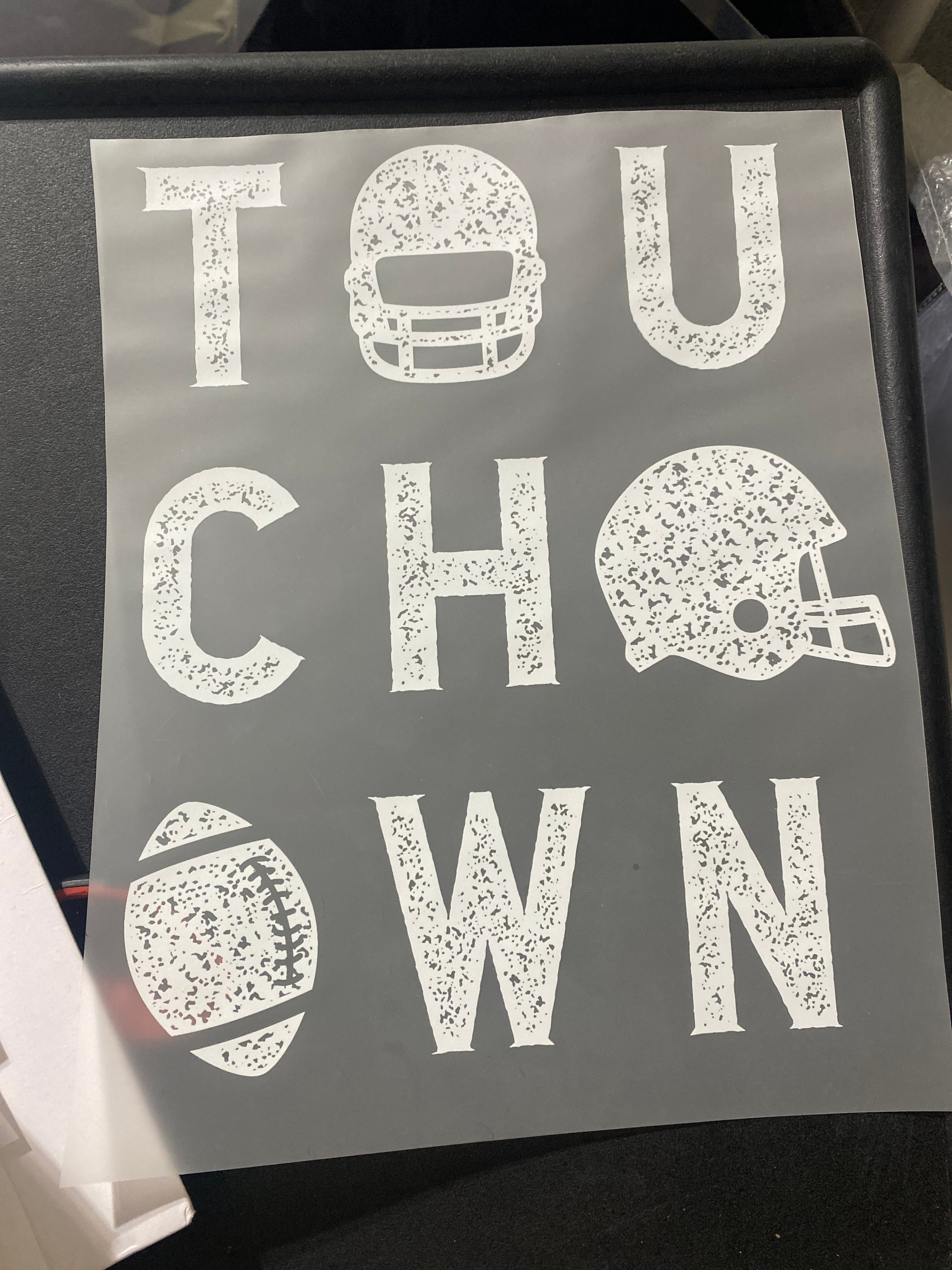 Touchdown WHT RTS DTF TRANSFER – Sassy Sublimation & Screen Prints