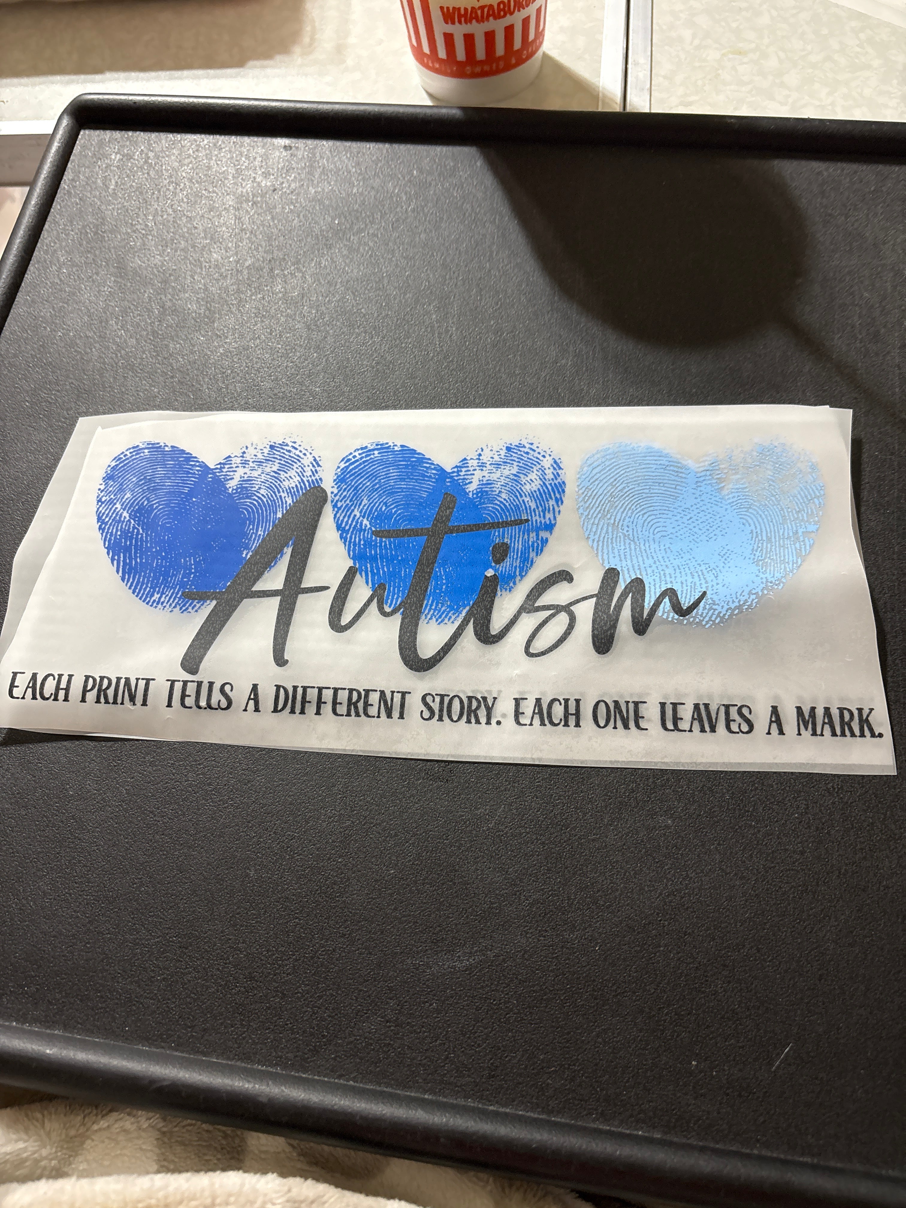 Autism Blue Fingerprint Heart RTS DTF TRANSFER – Sassy Sublimation ...