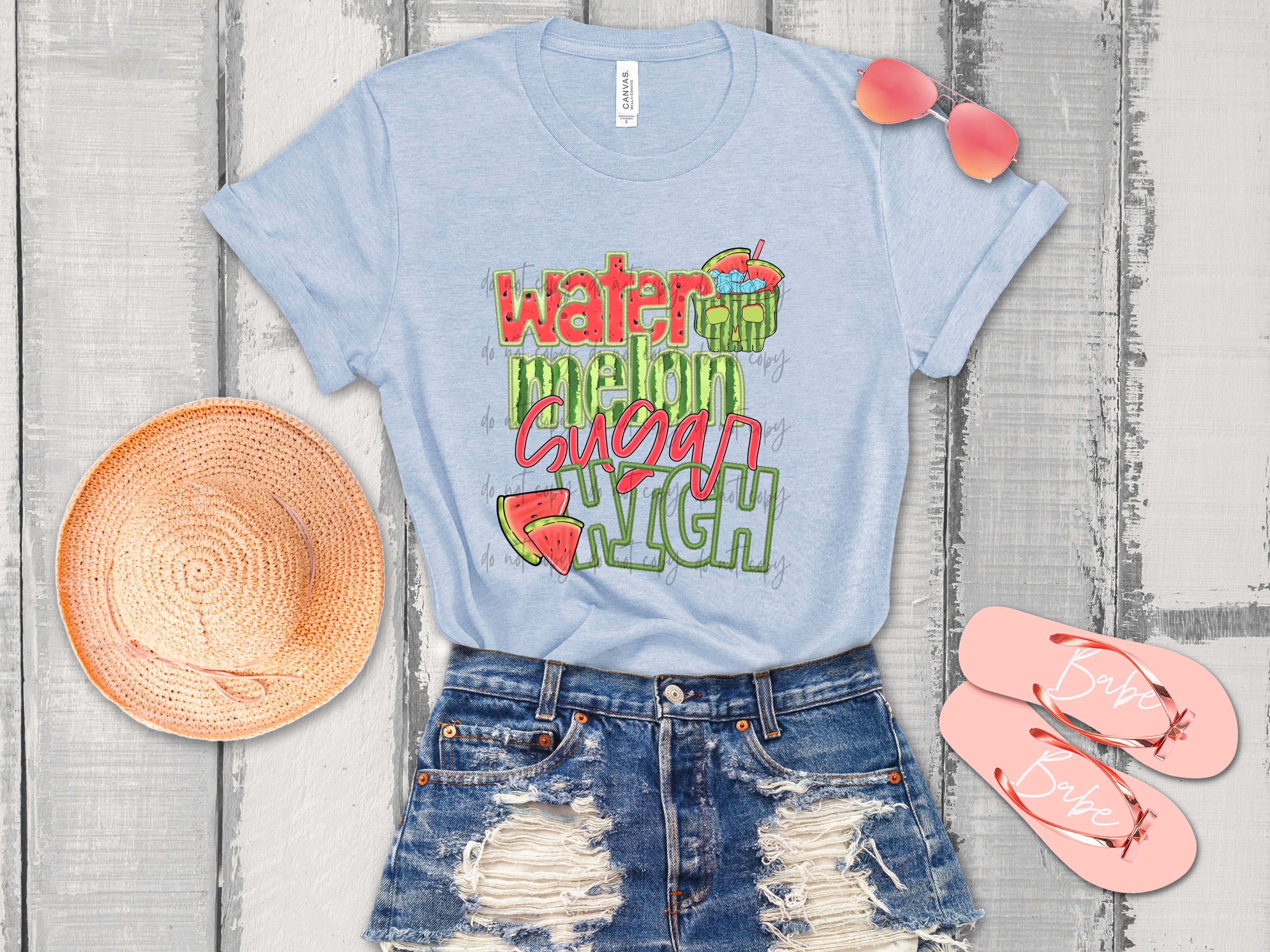 Watermelon Sugar High Faux Embroidery TRANSFER – Sassy Sublimation ...