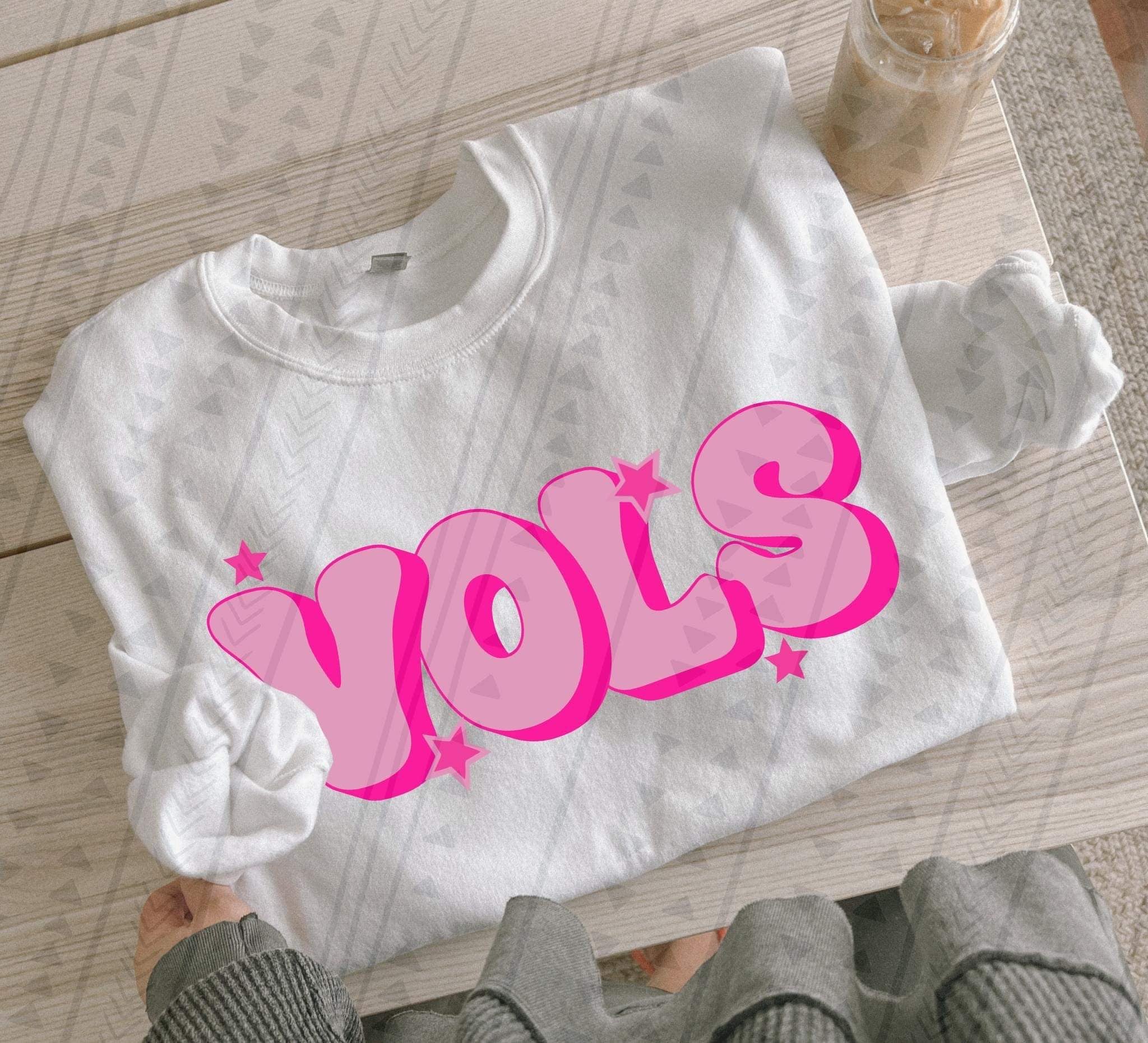 Pink Star Retro Vols TRANSFER – Sassy Sublimation & Screen Prints